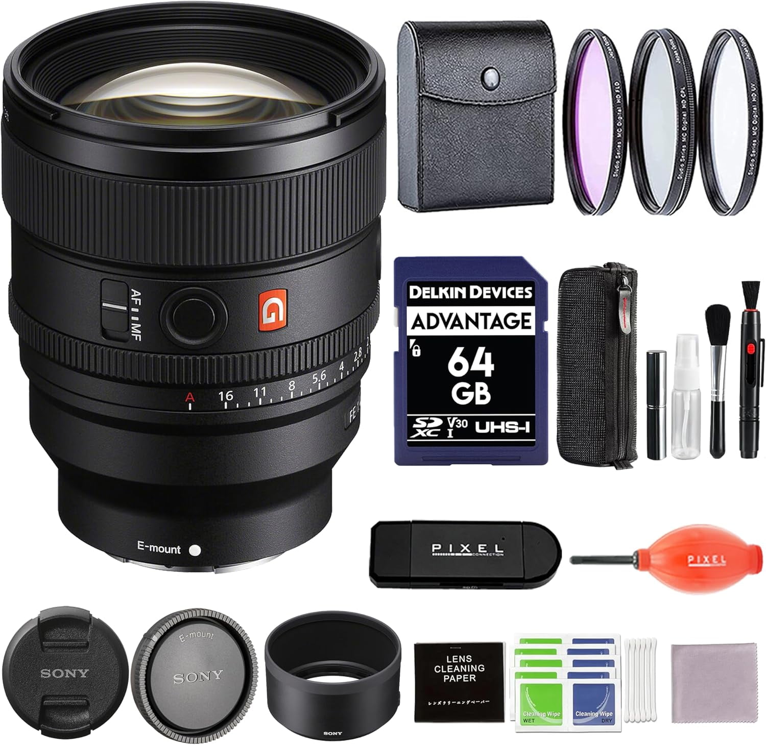 Sony FE 85mm f/1.4 GM II Lens Bundle with 77mm 3PC Filter Kit and ...