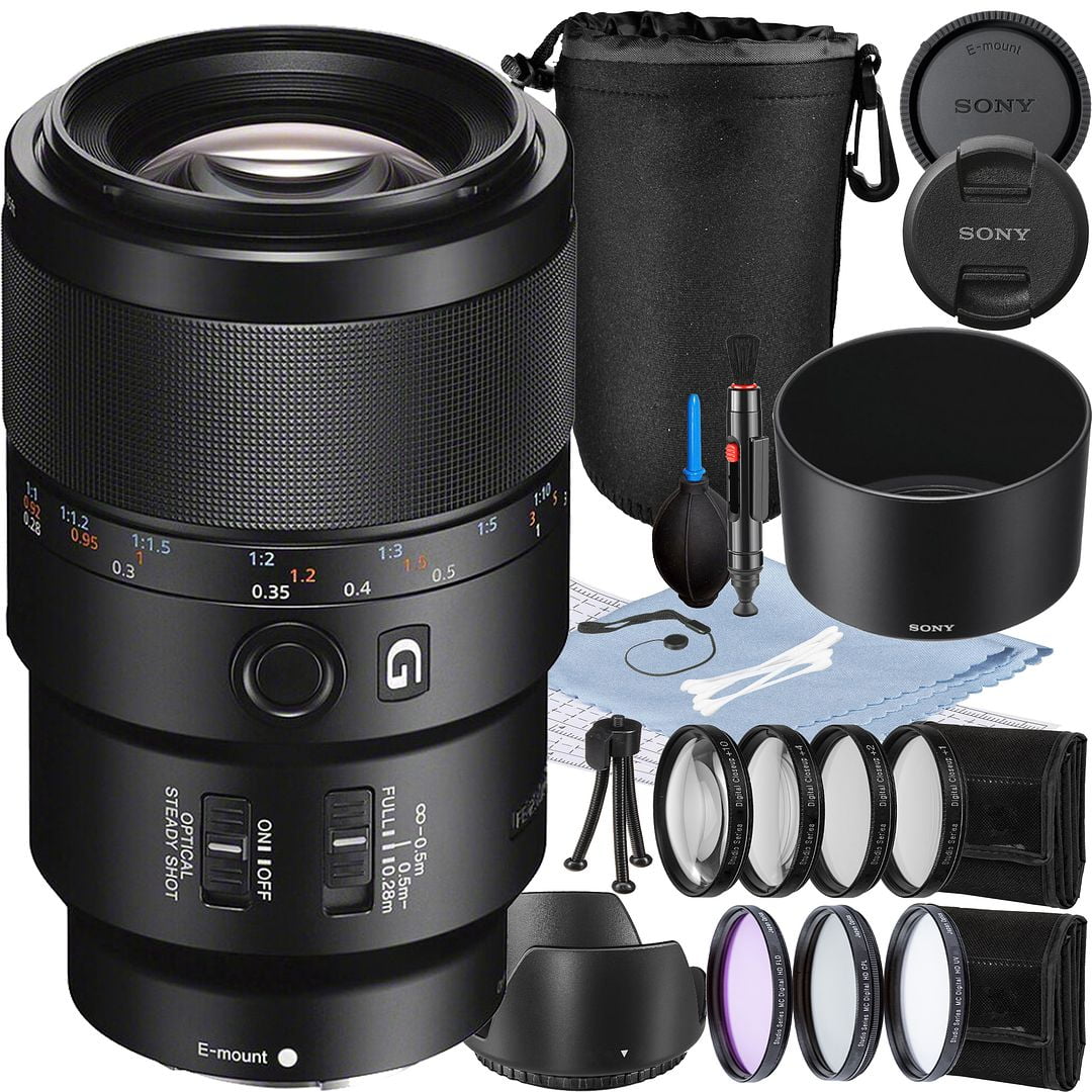 Sony FE 90mm f/2.8 Macro G OSS Lenss with 3 Pieces Filter Kit + ZeeTech Accesory Advanced Bundle ...