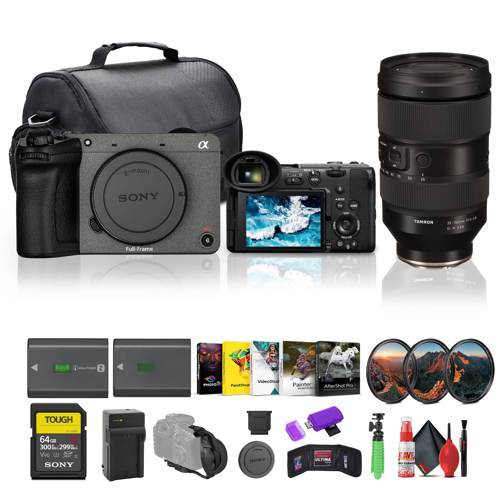Sony FX2 Full-Frame Digital Cinema Camera Body + Extended Accessory Kit ...