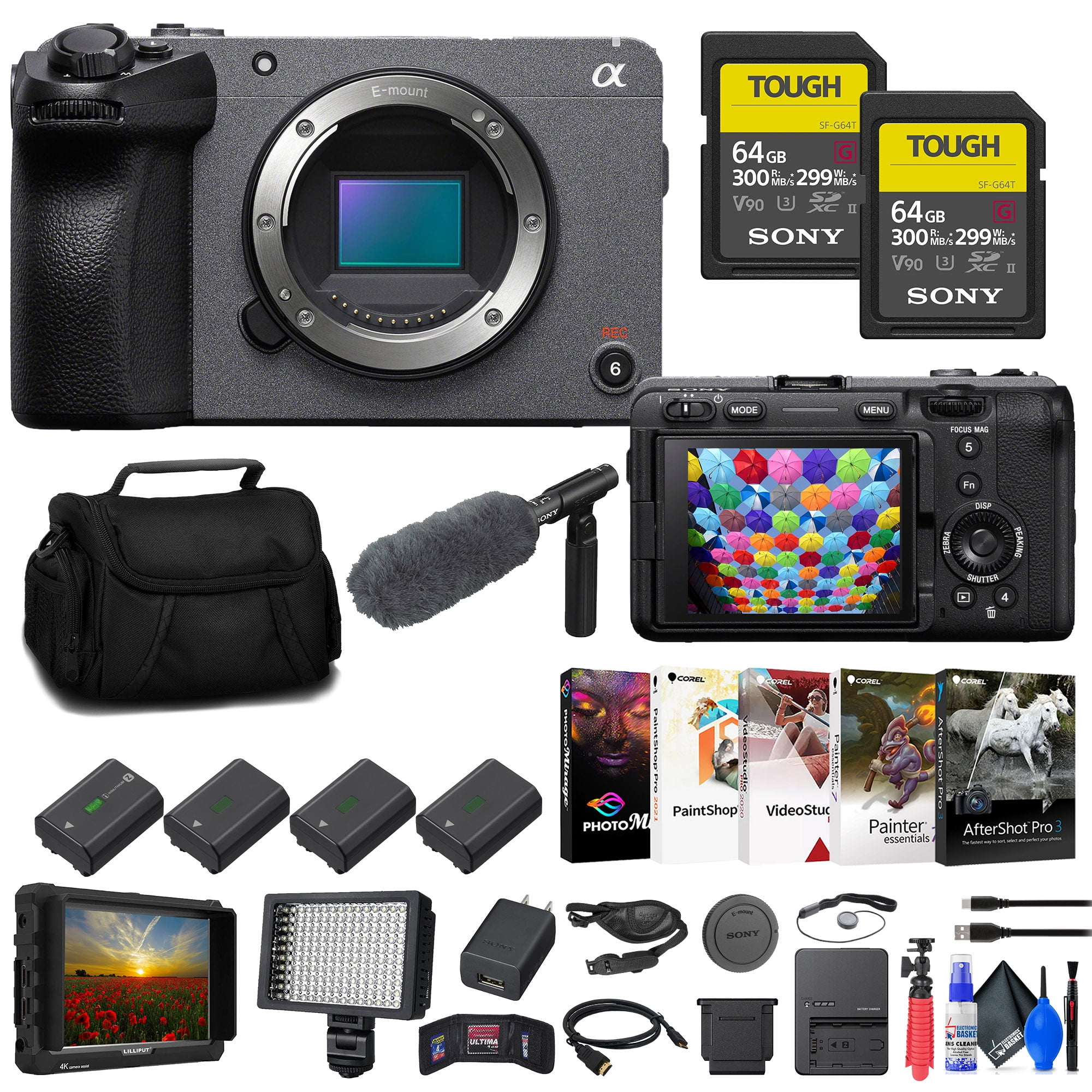 Sony FX30 Digital Cinema Camera Bundle with Monitor, Microphone ...