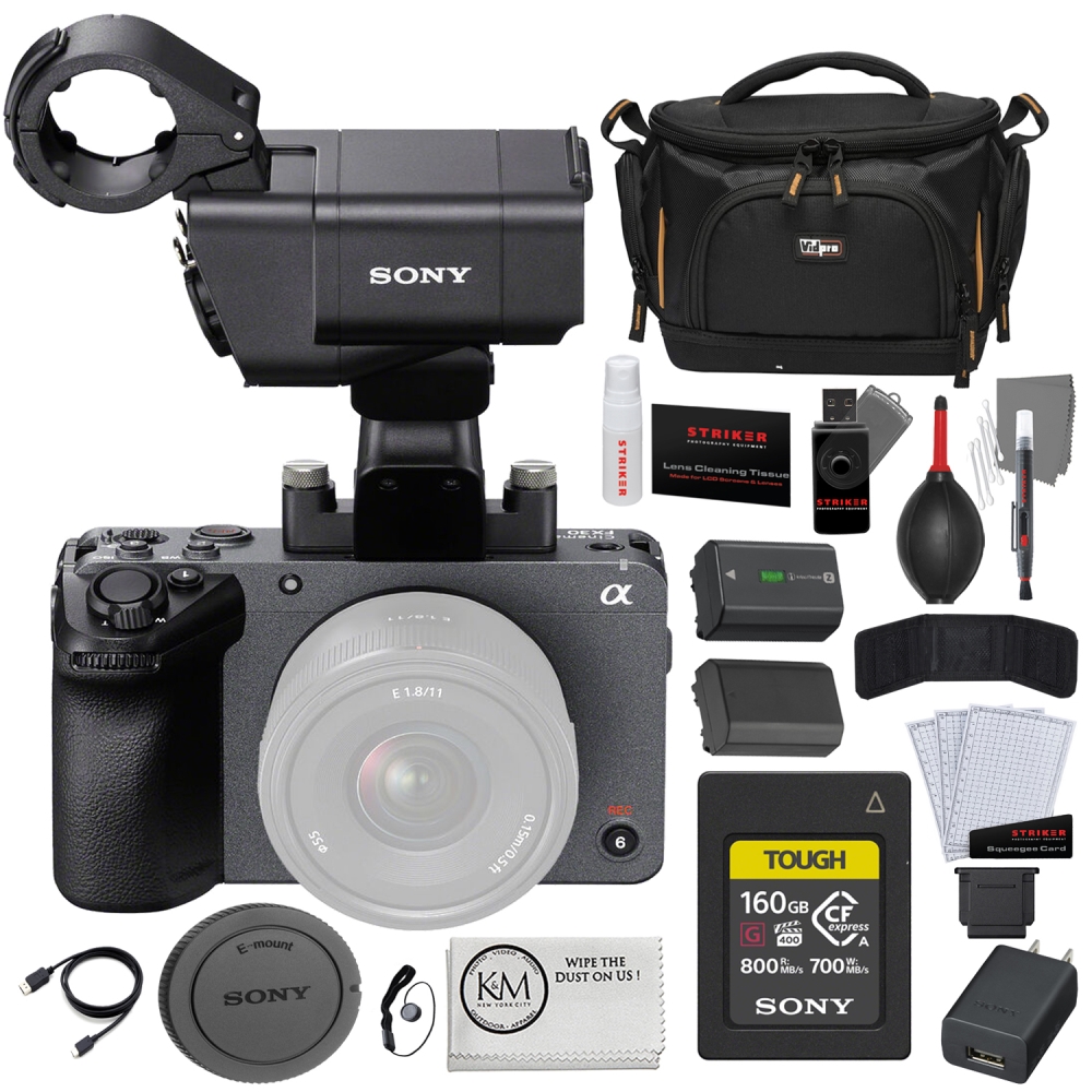 Sony FX30 Digital Cinema Camera with XLR Handle Unit Bundle with 160GB ...