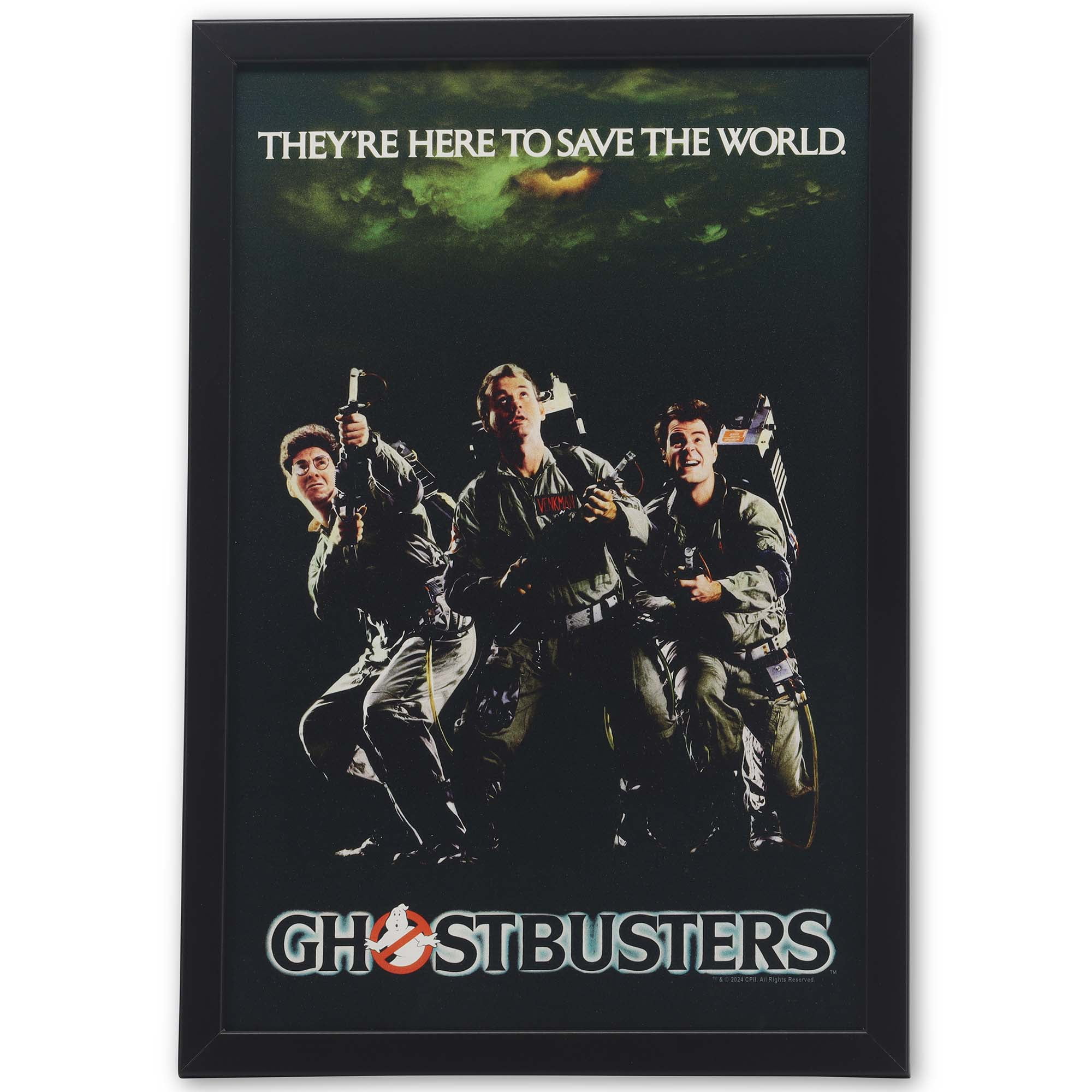 Sony Ghostbusters Movie Poster Framed Wood Wall Decor for Man Cave ...