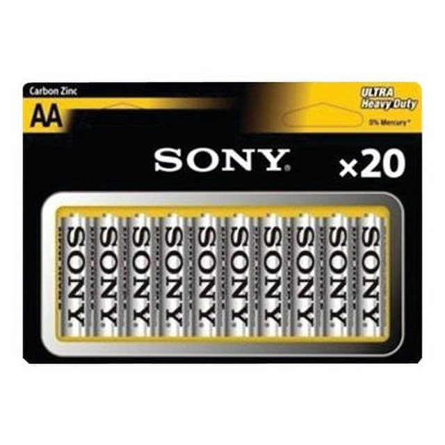 Sony Heavy-Duty Carbon Zinc AA Batteries, 20 Count - Walmart.com