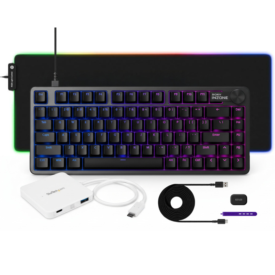 Sony INZONE 75-Percent Wired Aluminum 8K RGB Gaming Keyboard (Black ...