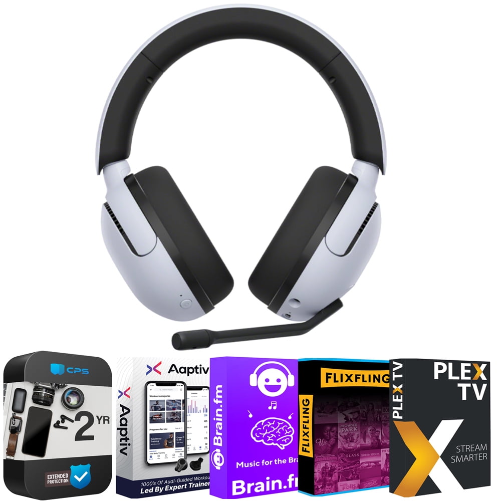 Sony INZONE H5 (WHG500/W) Wireless Noise Cancelling Gaming Headset, White Bundle with Tech Smart ...