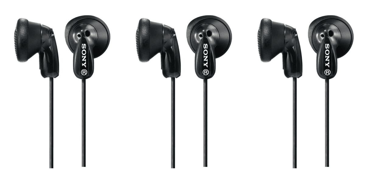 (3 pack) Sony In-Ear Headphones, Black, MDRE9LP - Walmart.com