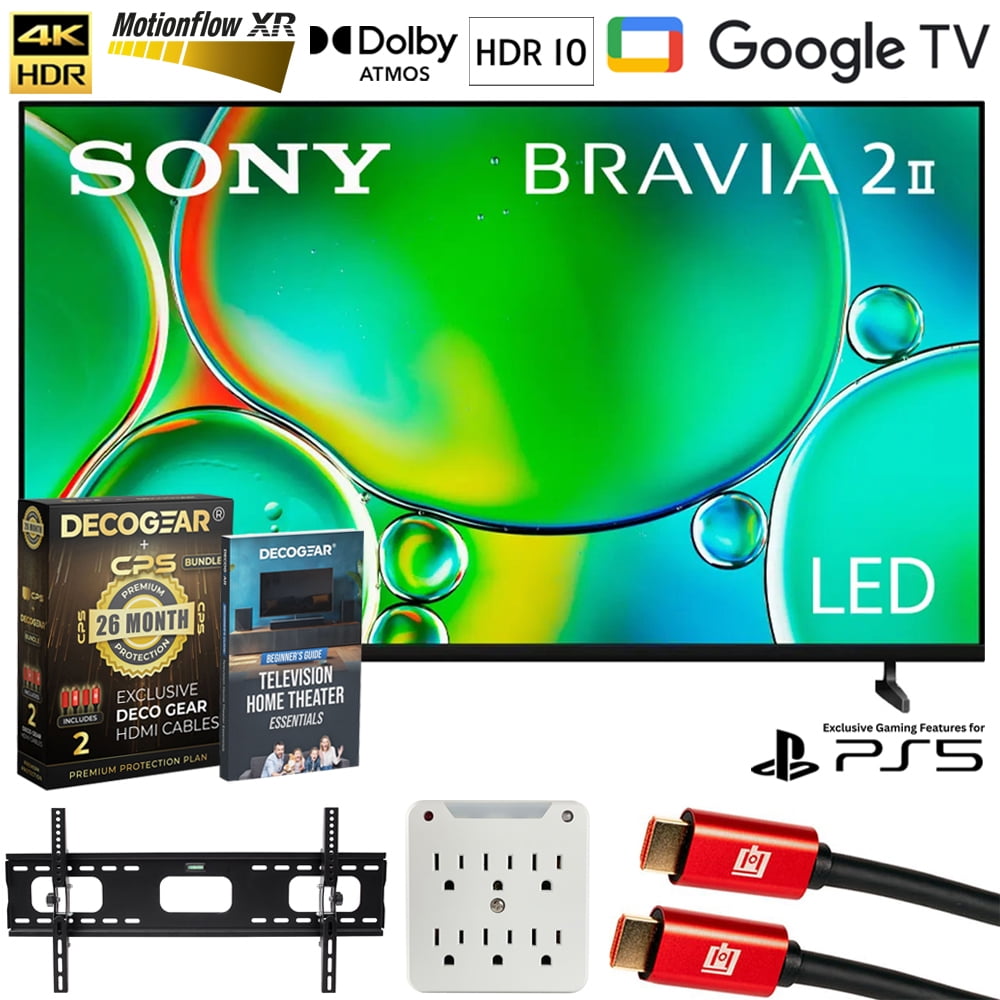 Sony K55S20M2 BRAVIA 2 II 55" 4K HDR Smart LED TV 2025 Bundle with CPS Exclusive 26 Month ...