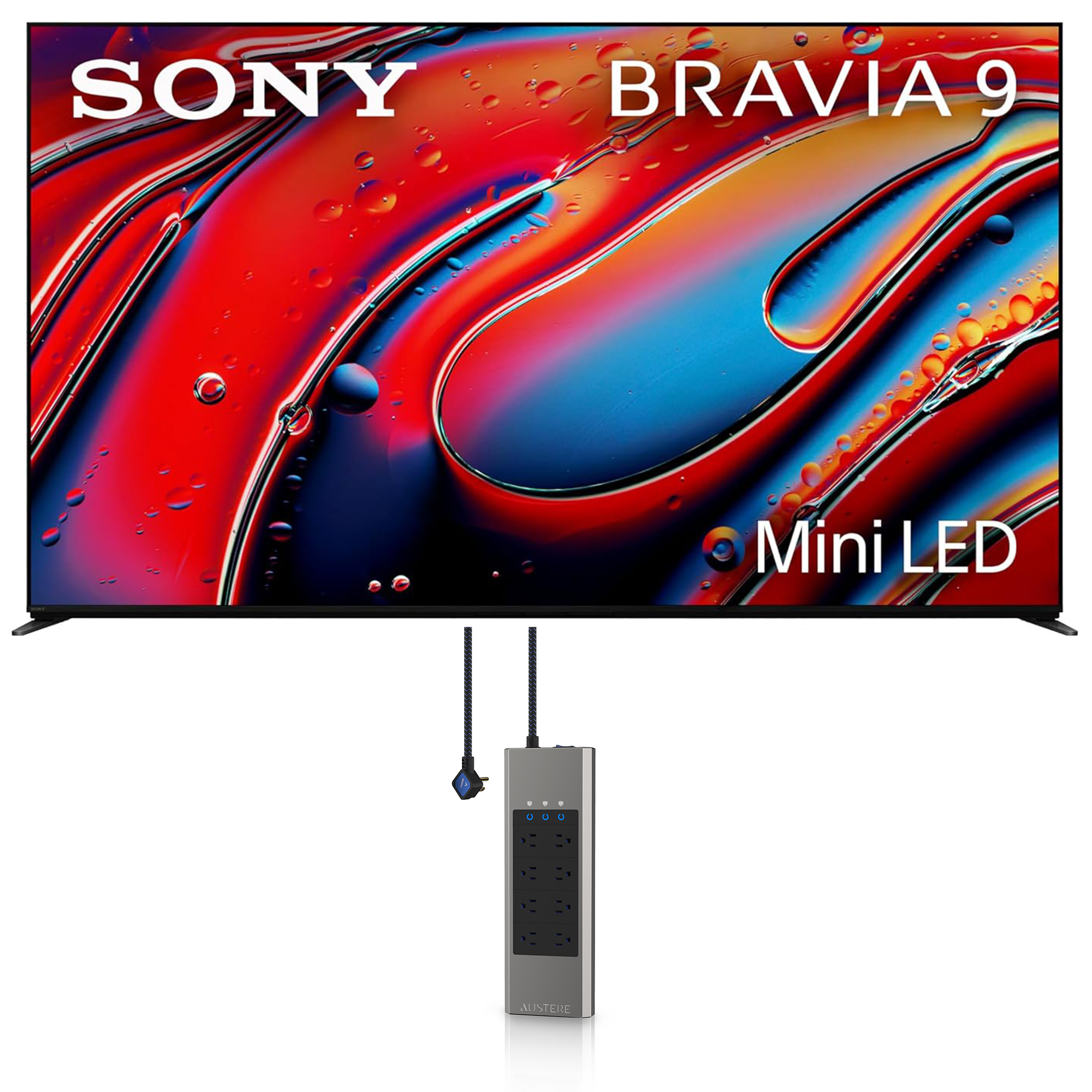 Sony K75XR90 75 Inch XR90 Series Bravia Mini LED HDR QLED 4K Google TV with an Austere 5S-PS8 ...