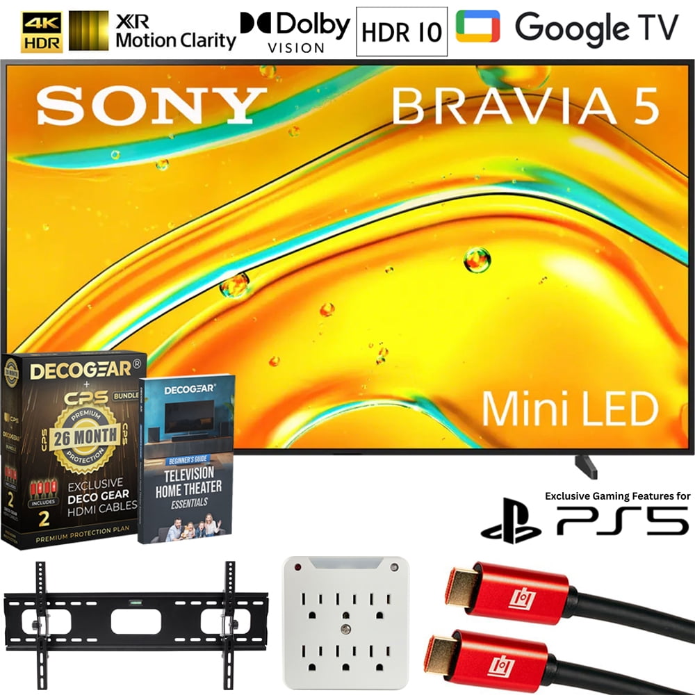Sony K98XR50 BRAVIA 5 98" Mini LED 4K HDR TV (2025) Bundle with CPS ...