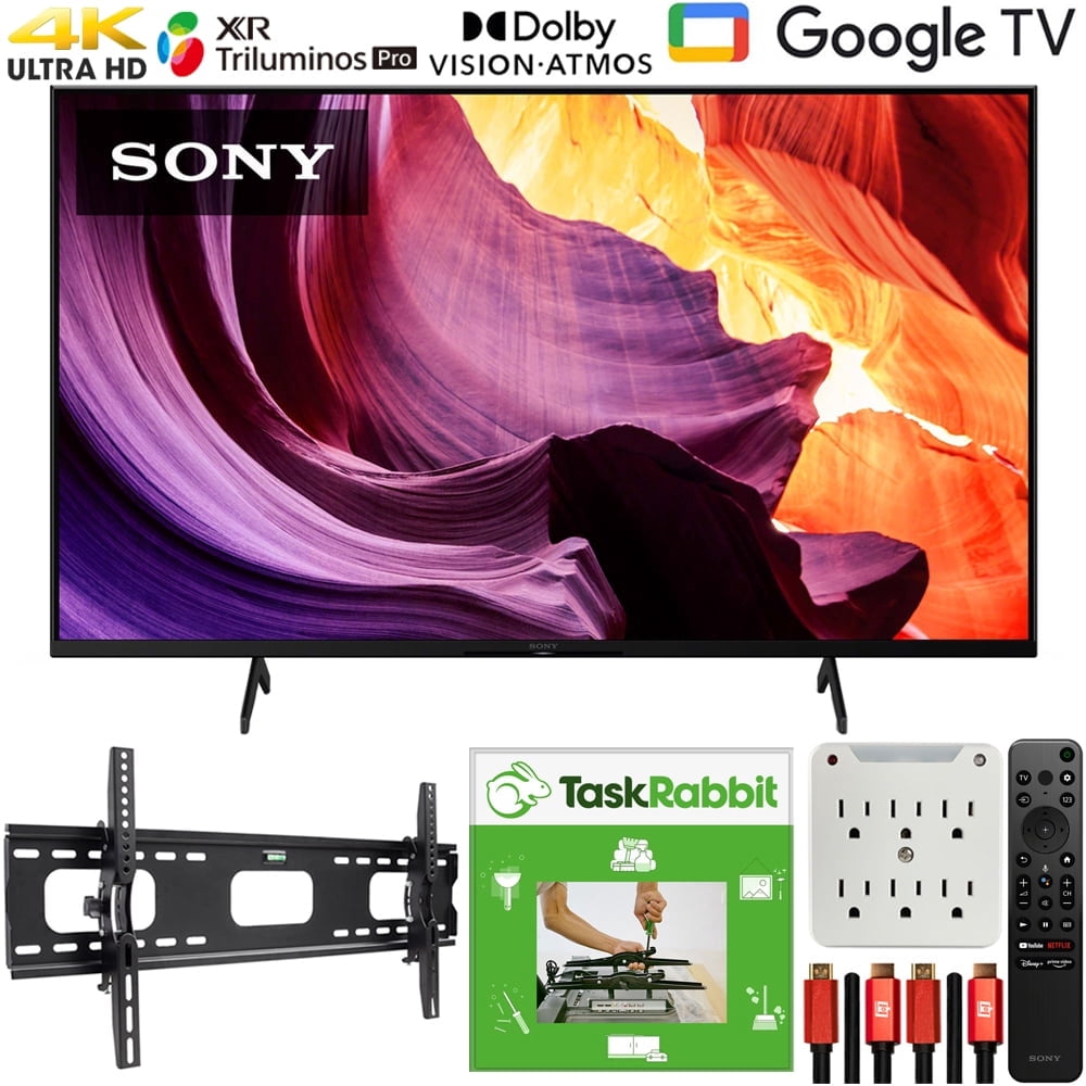 Sony KD-50X80K 50" X80K 4K Ultra HD LED Smart TV 2022 Model Bundle with ...
