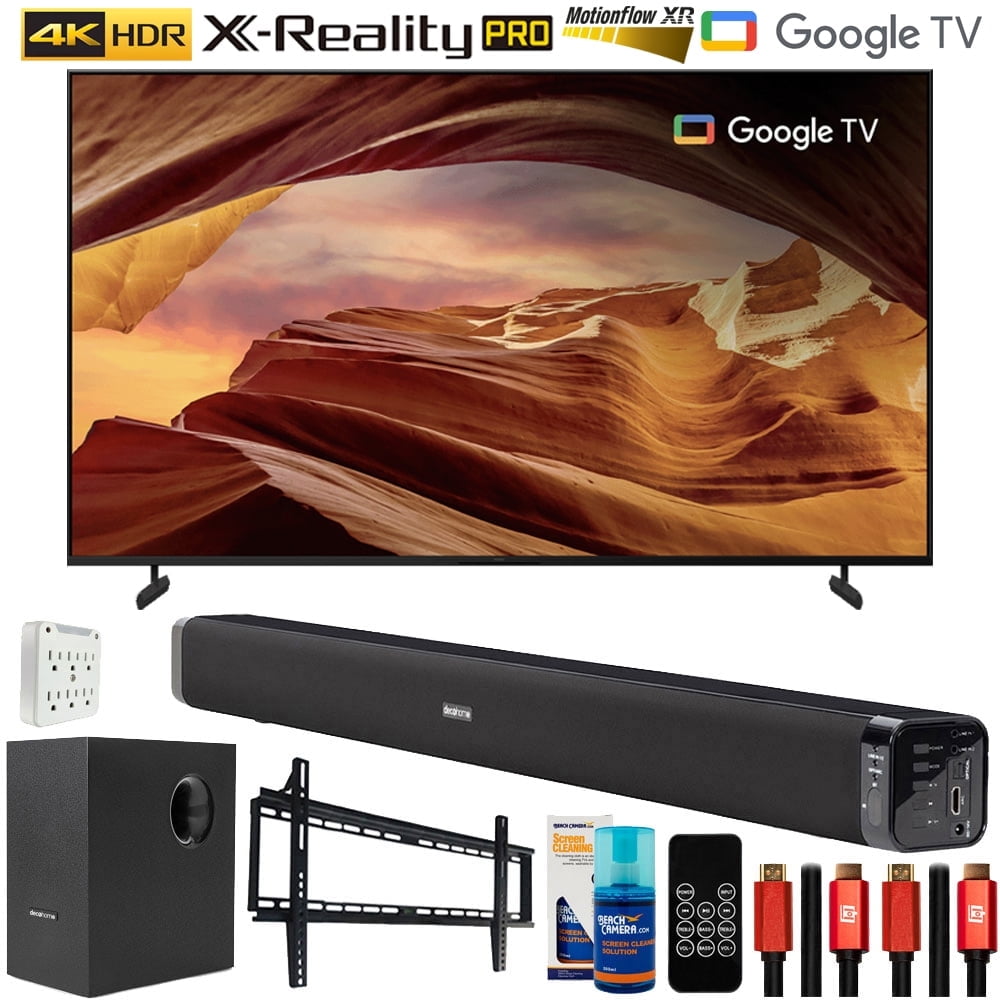 Sony KD75X77L 75 Inch 4K HDR LED Google TV Bundle with Deco Gear ...