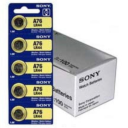 Sony LR44 - A76 Alkaline Button Battery 1.5V - 50 Pack - FREE SHIPPING - Walmart.com