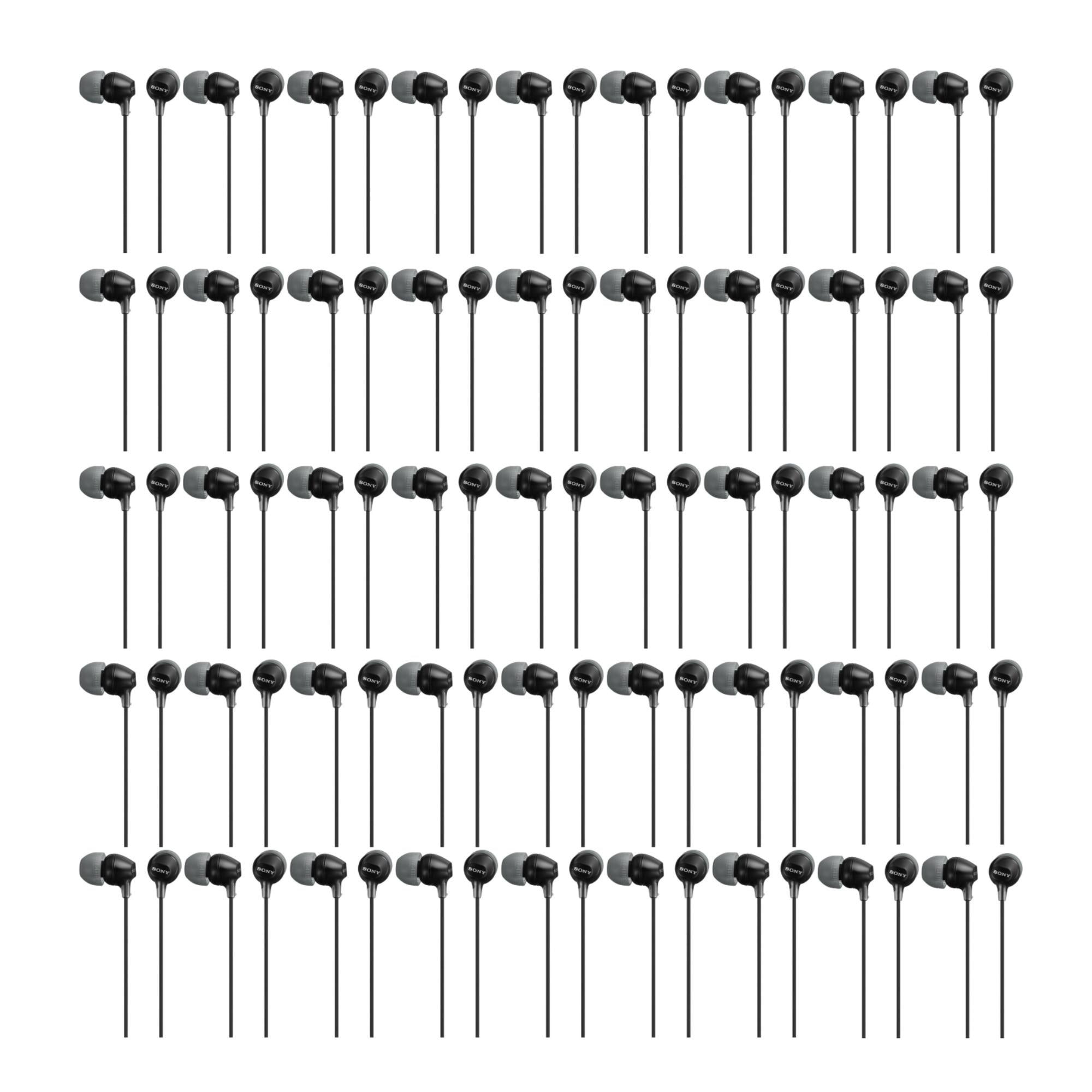 Sony MDR-EX15LP Fashion Color EX Series In-Ear Earbud (Black, 50-pack ...