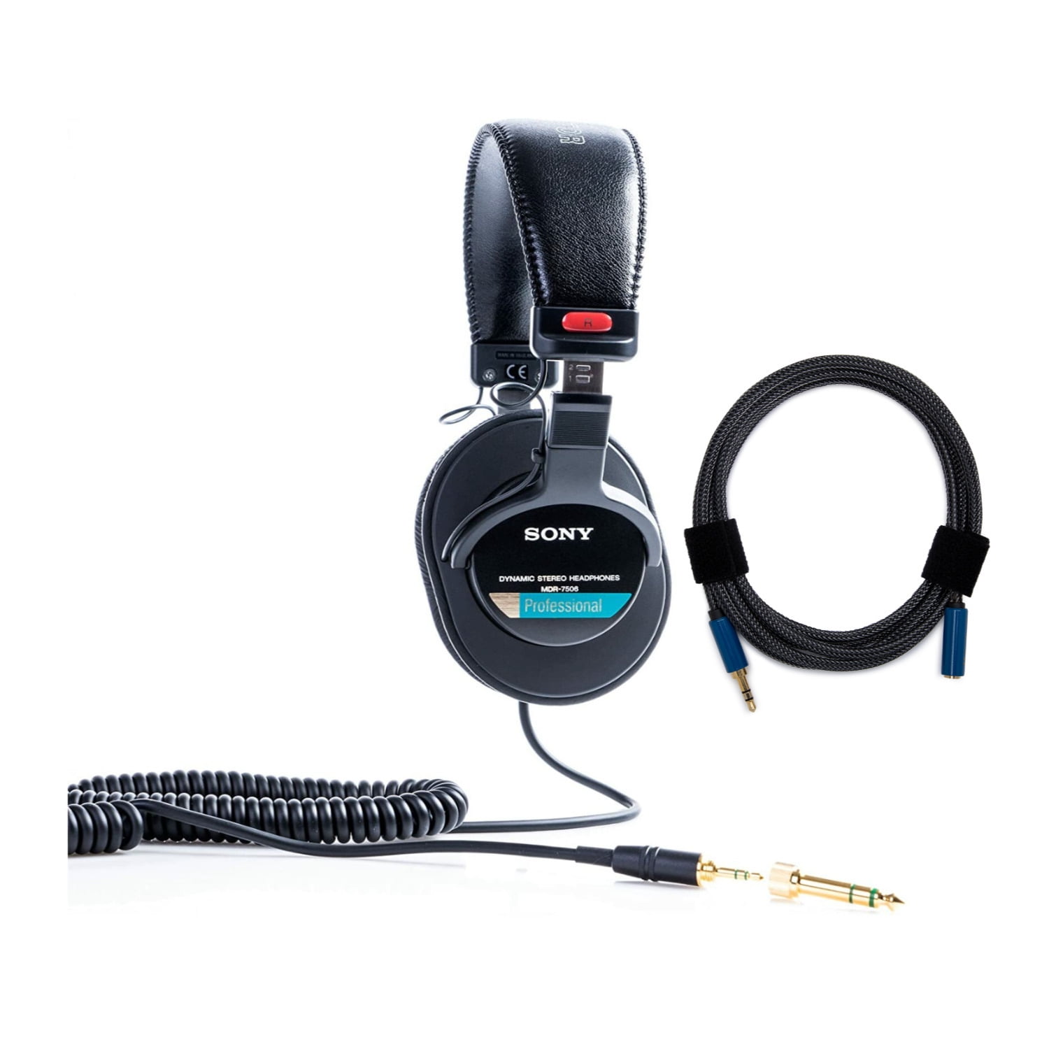 Sony MDR7506 Folding Professional Closed Ear Headphones Bundle w/ Nylon ...