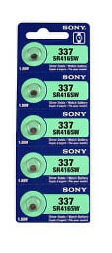 Sony Murata 337 - SR416 Silver Oxide Button Battery 1.55V - 50 Pack ...