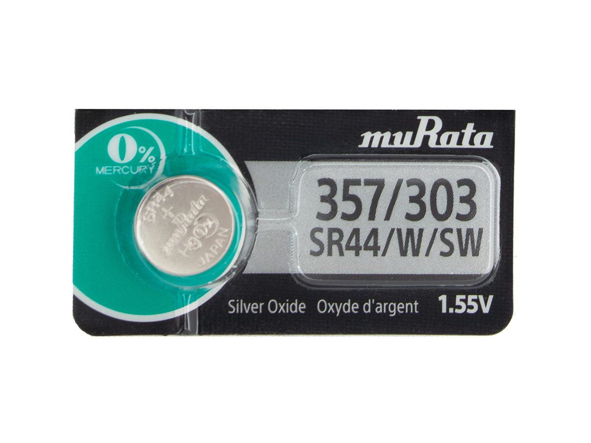 Sony Murata 357/303 - SR44 Silver Oxide Button Cell Battery 1.55V - 1 ...