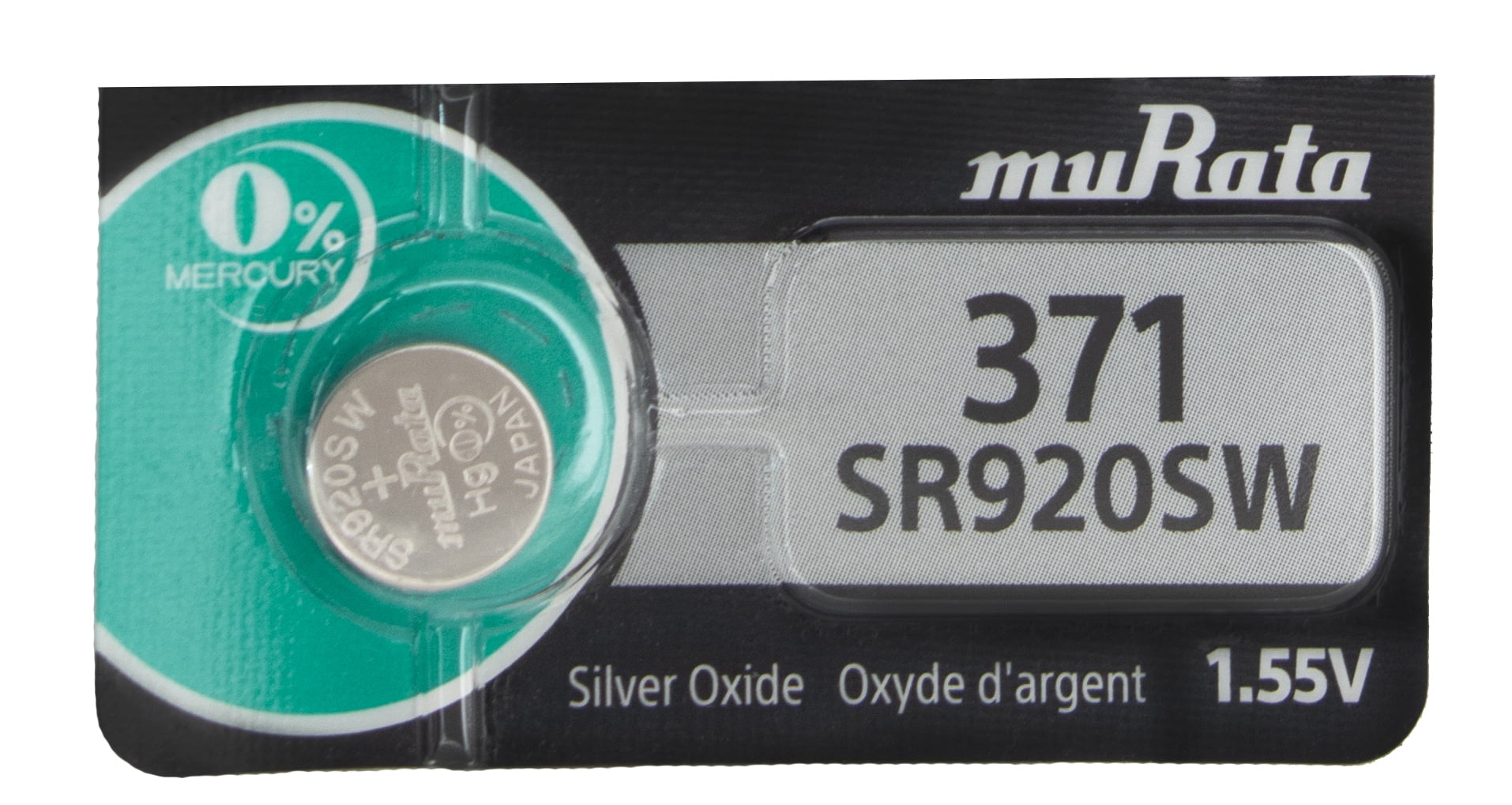Sony Murata 371 - SR920SW Silver Oxide Button Cell Battery 1.55V - 2 ...