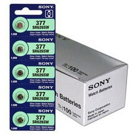 Sony Murata 377/376 - SR626SW Silver Oxide Button Battery 1.55V - 5 ...