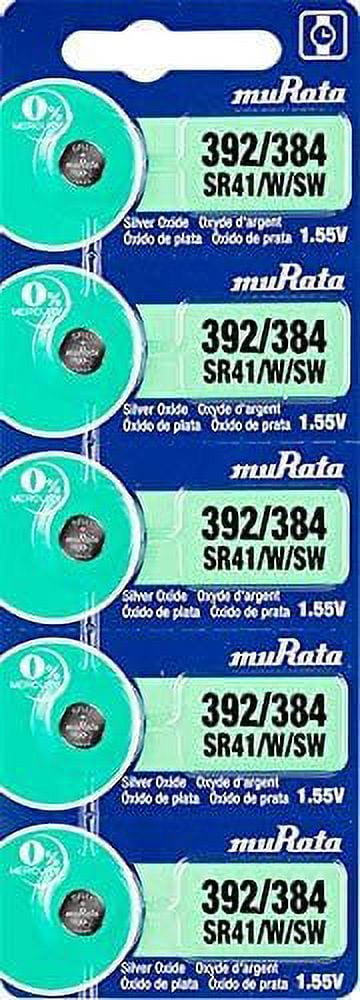 Sony Murata 392/384 SR41/W/SW Battery 1.55V Silver Oxide Watch Button ...
