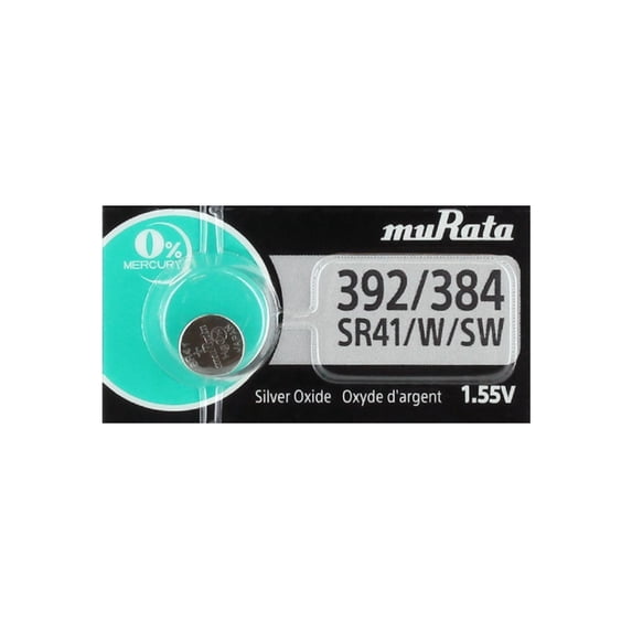 Sony Murata 392/384 - SR41SW Silver Oxide Button Cell Battery 1.55V - 2 ...
