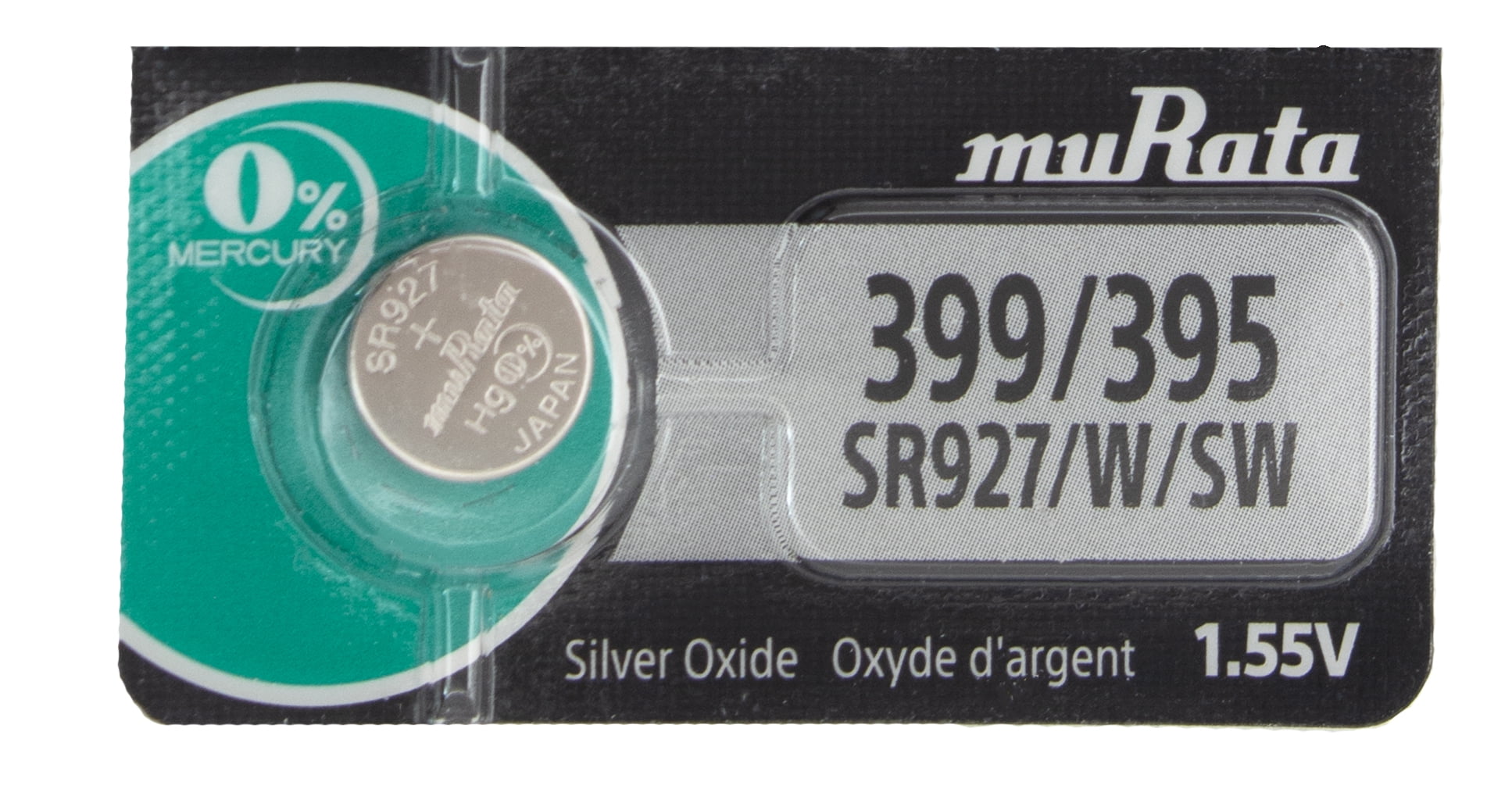 Sony Murata 399/395 - SR927 Silver Oxide Button Cell Battery 1.55V - 2 ...