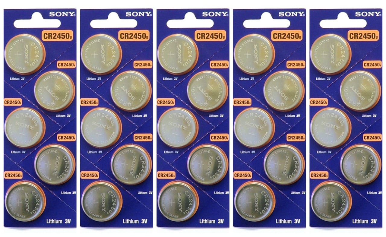 Sony Murata CR2450 3V Lithium Coin Battery - 25 Pack - FREE SHIPPING ...