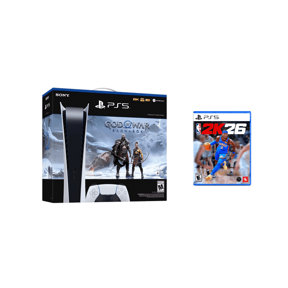 Sony _PS5 Digital Edition – Includes God of War Ragnarök Bundle + NBA ...
