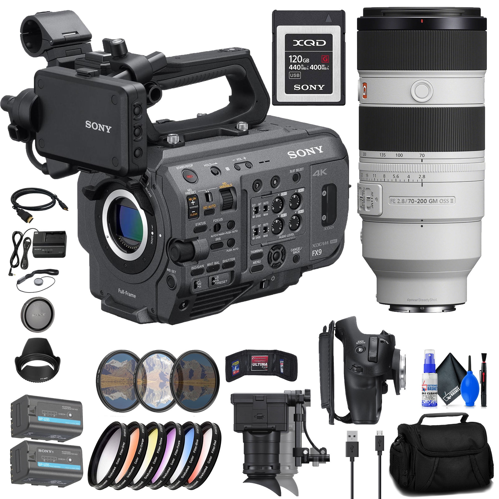 Sony PXW-FX9 XDCAM 6K Full-Frame Camera System + Sony FE 70-200mm Lens ...