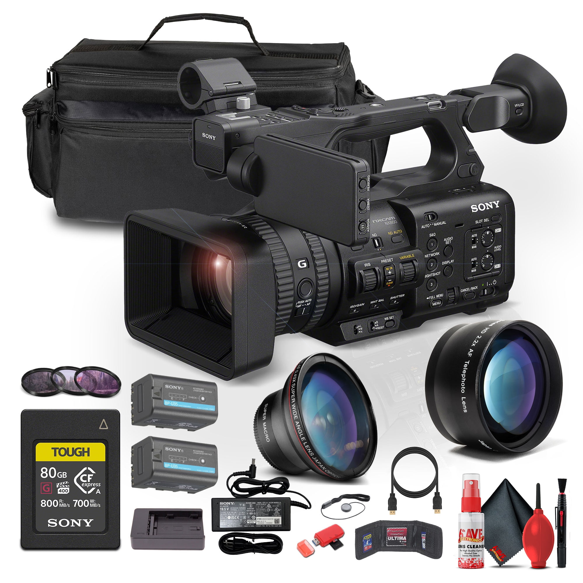 Sony PXW-Z200 4K 1" CMOS Sensor XDCAM Camcorder (PXW-Z200) + Sony 80GB ...
