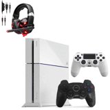Pre-Owned Sony PlayStation 4 500GB Gaming Console White with 2 Controller Included BOLT AXTION ...