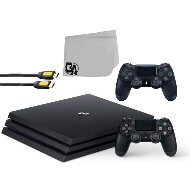 Sony PlayStation 4 Pro 1TB Gaming Console Black 2 Controller Included ...