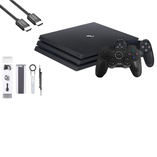 Pre-Owned Sony PlayStation 4 Pro 1TB Gaming Console Black HDMI Cable 2 ...