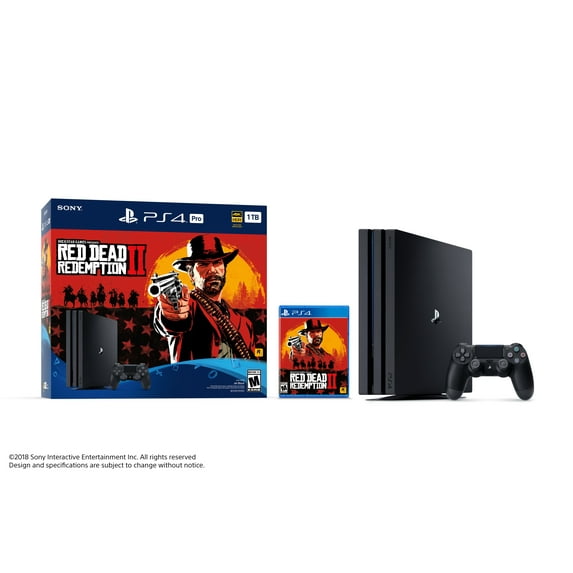 Sony PlayStation 4 Pro Red Dead Redemption 2 Bundle with Blu-Ray Game ...
