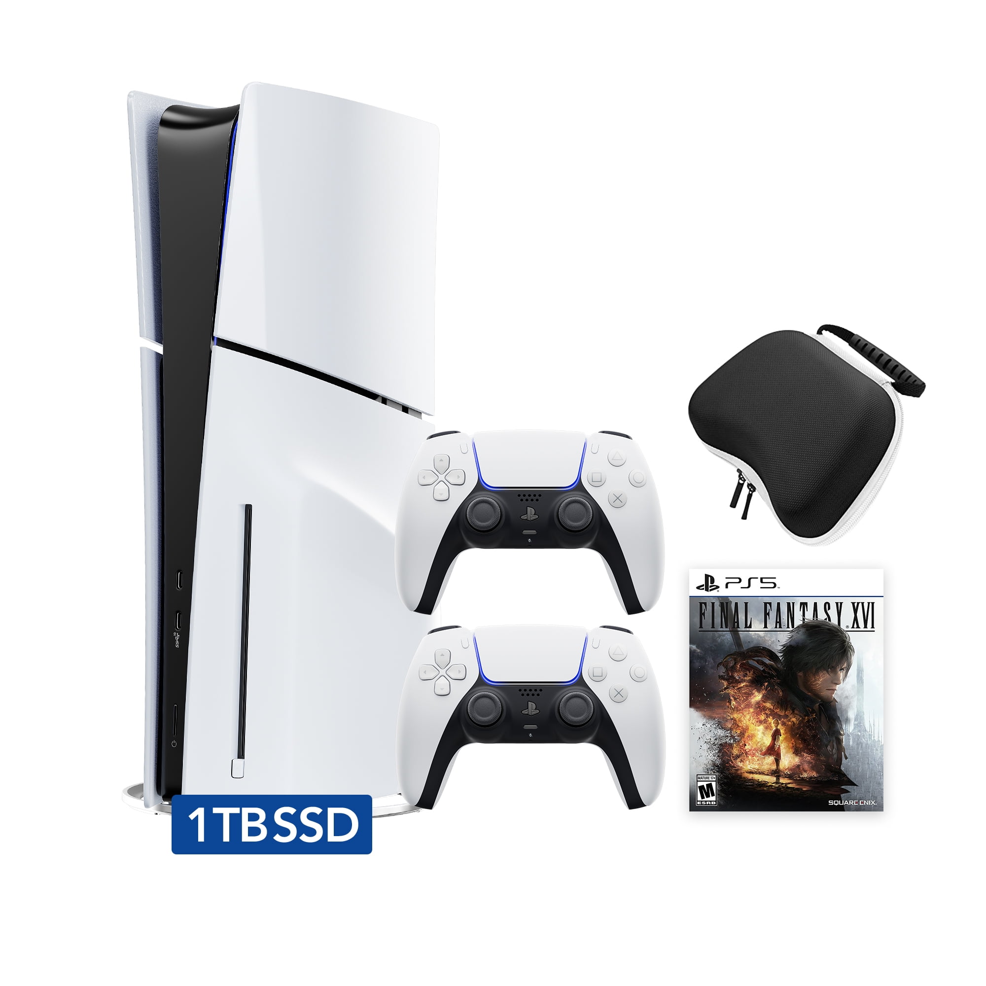 PlayStation 5 Slim Disc FINAL FANTASY XVI Bundle: DualSense Controllers ...