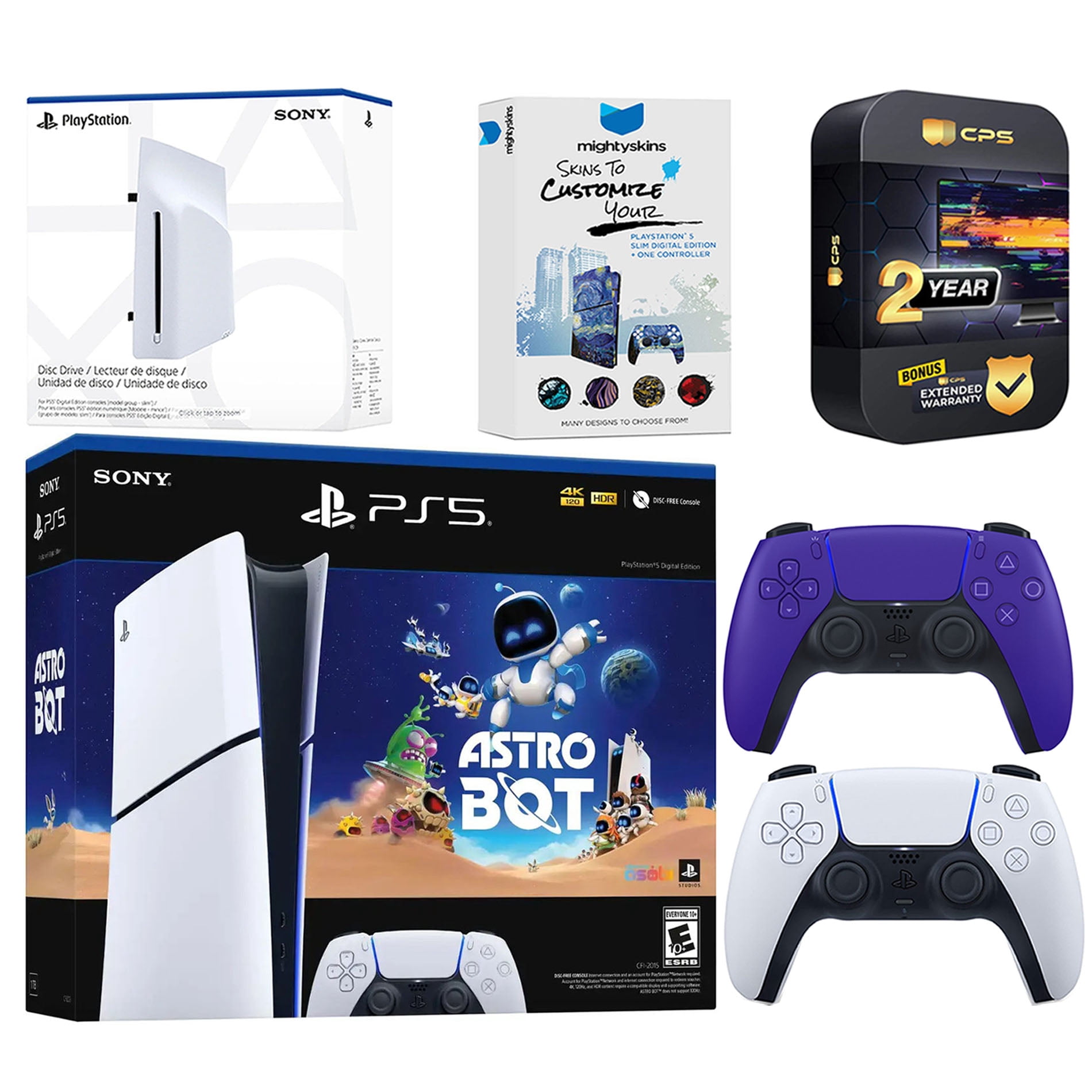 Sony PlayStation 5 Astro Bot Slim Digital Bundle with Disc Drive, Extra ...