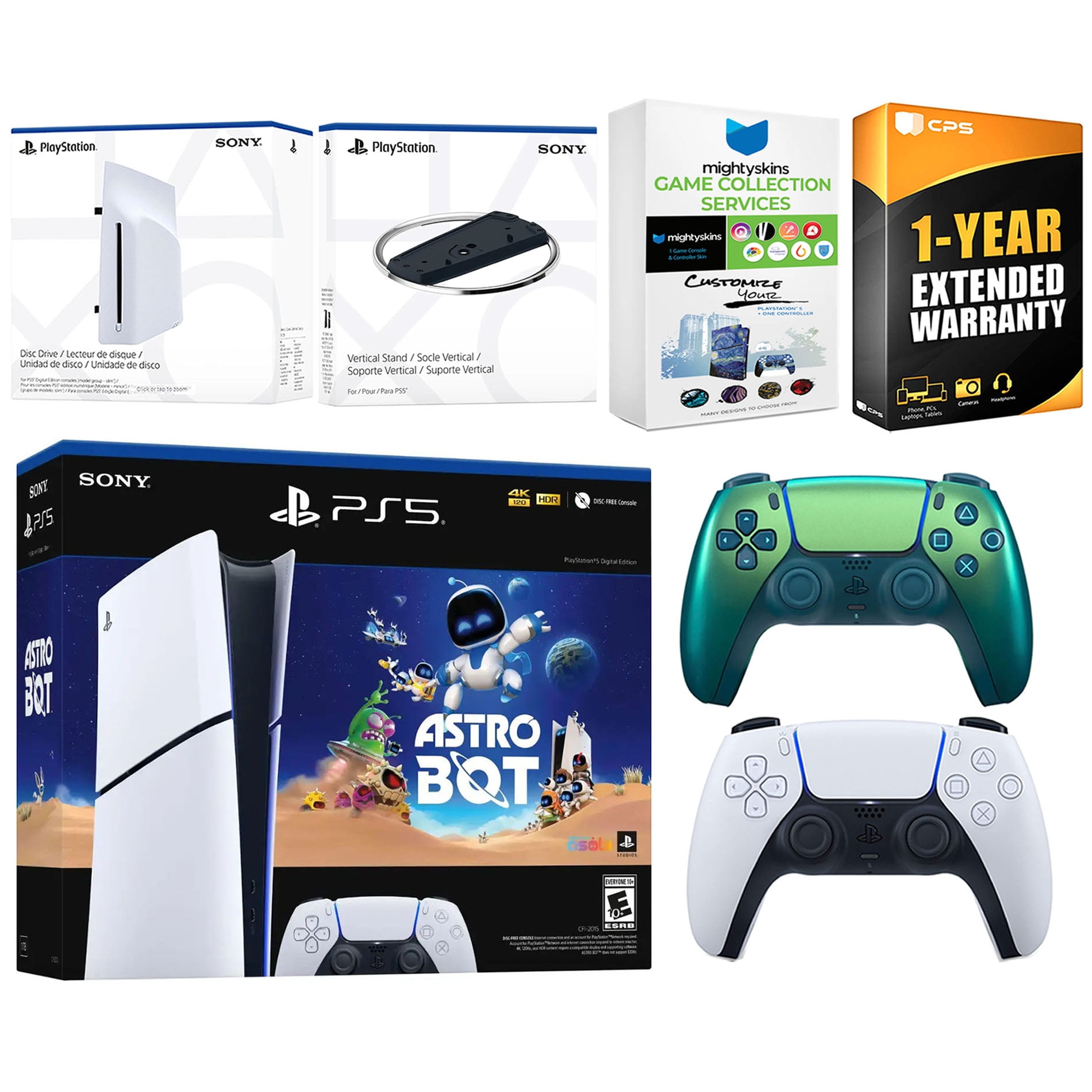 Sony PlayStation 5 Astro Bot Slim Digital Bundle with Disc Drive, Extra ...