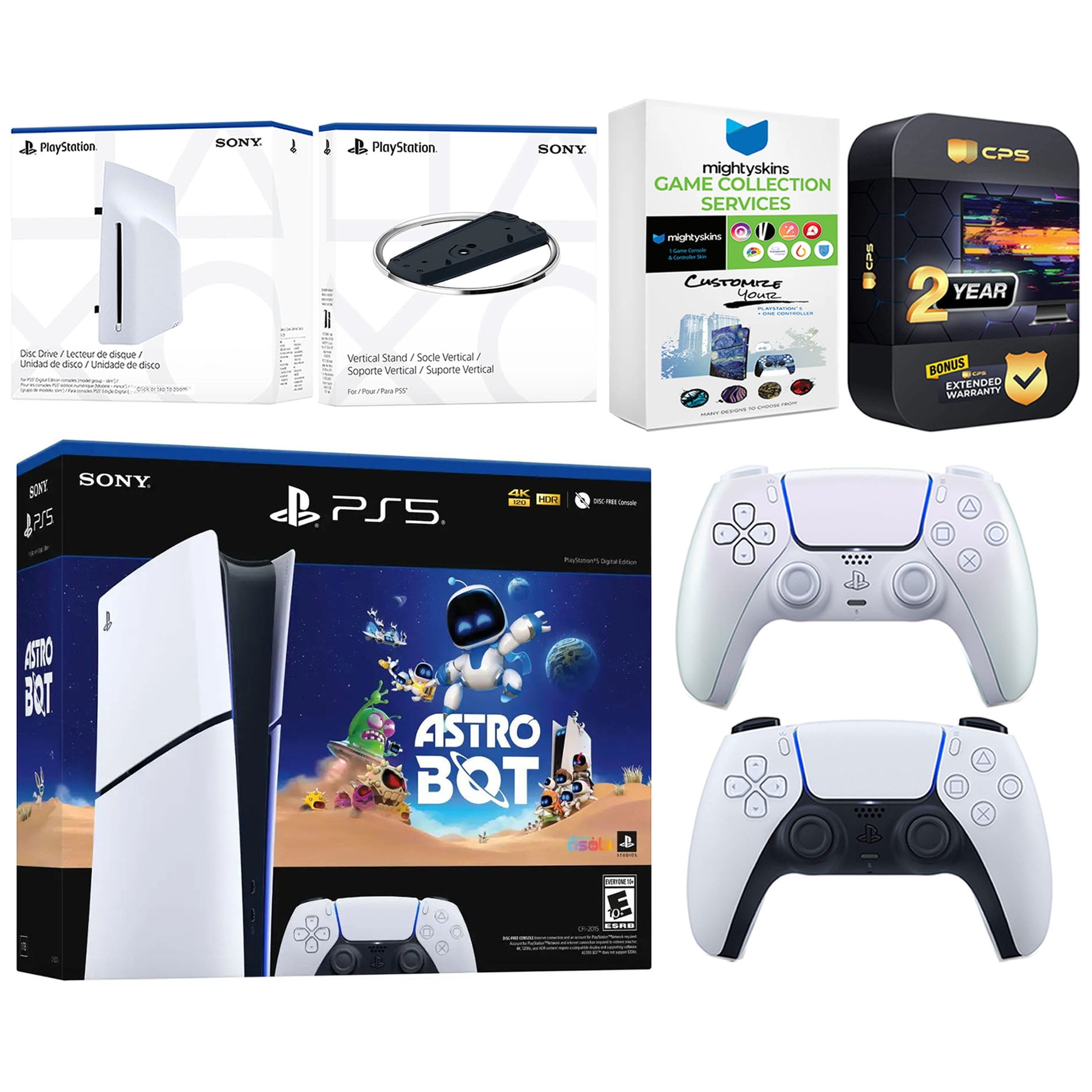 Sony PlayStation 5 Astro Bot Slim Digital Bundle with Disc Drive, Extra ...