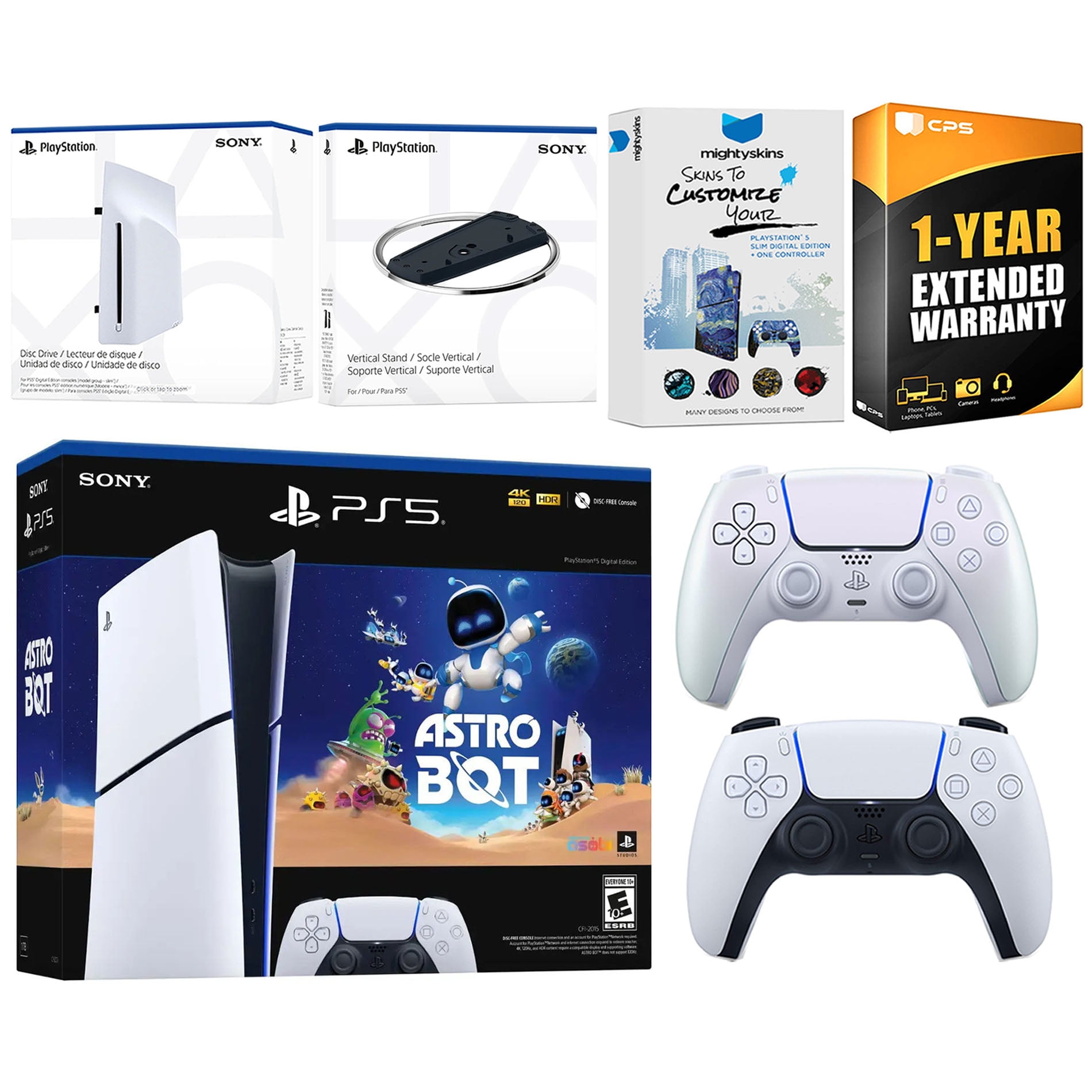 Sony PlayStation 5 Astro Bot Slim Digital Bundle with Disc Drive, Extra ...