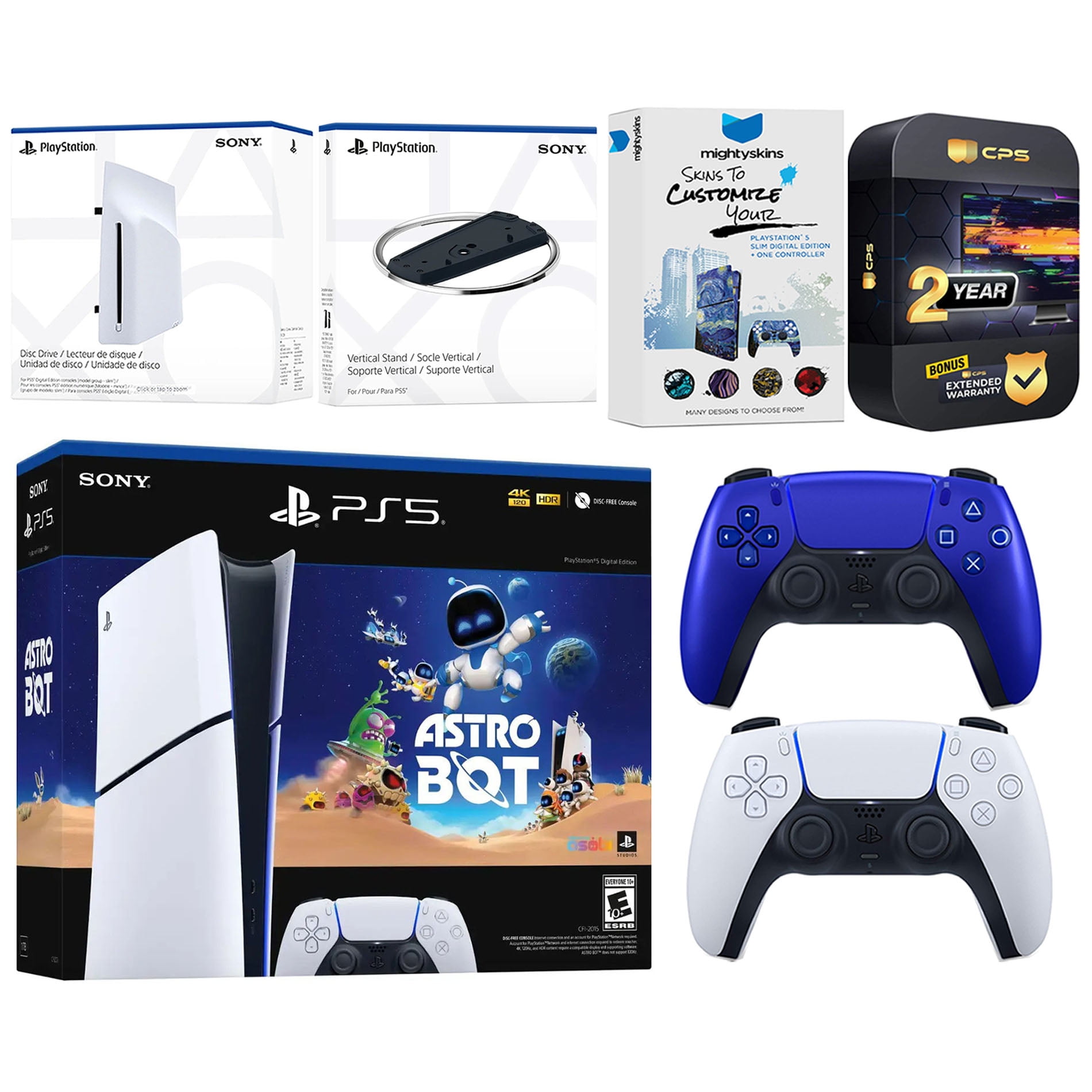 Sony PlayStation 5 Astro Bot Slim Digital Bundle with Disc Drive, Extra ...