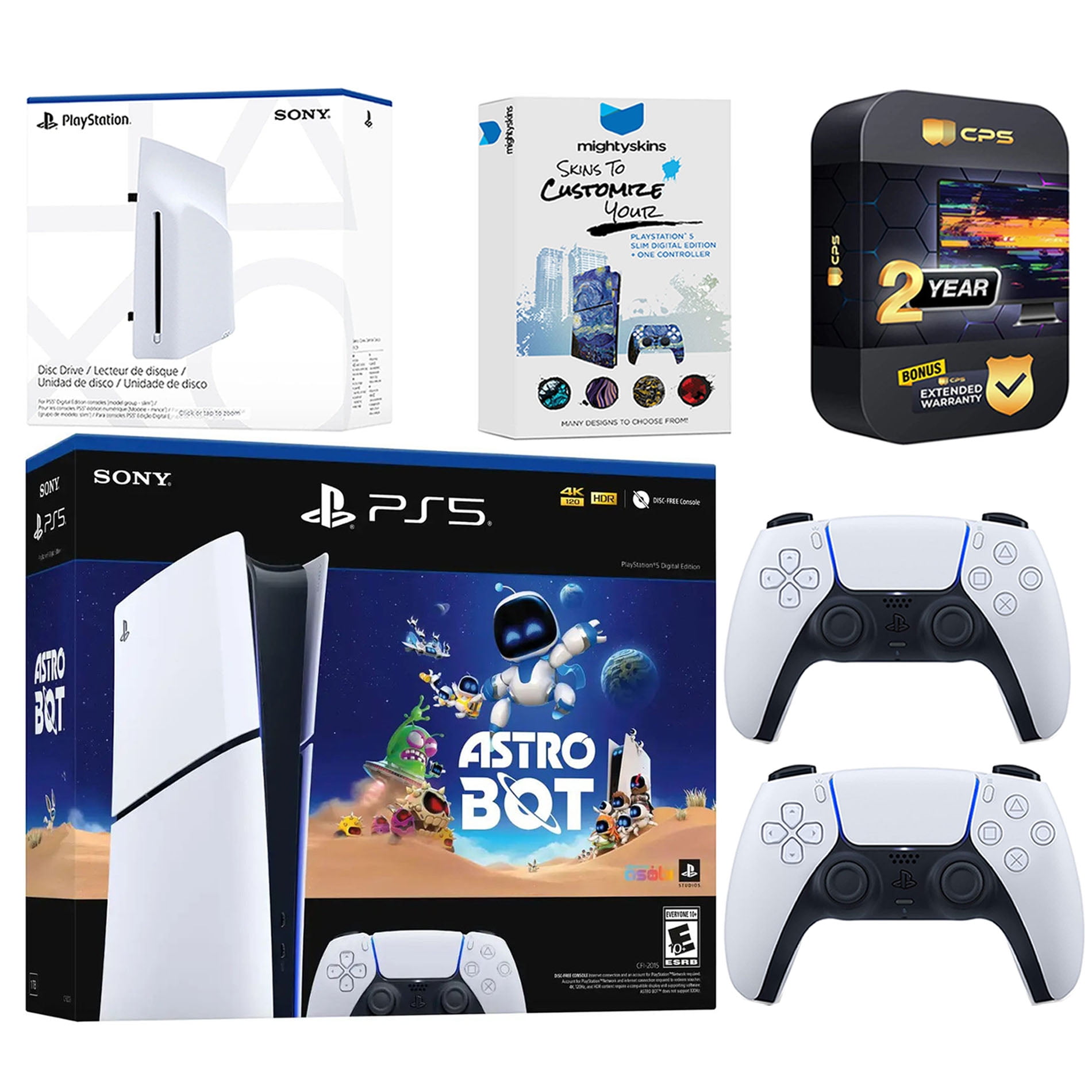 Sony PlayStation 5 Astro Bot Slim Digital Bundle with Disc Drive, Extra ...