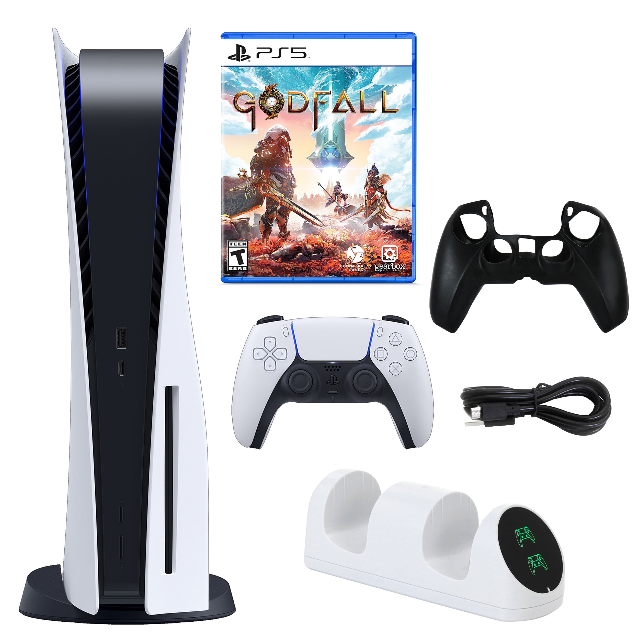 Sony PlayStation 5 Console with Godfall Game and Accessories (Disc ...