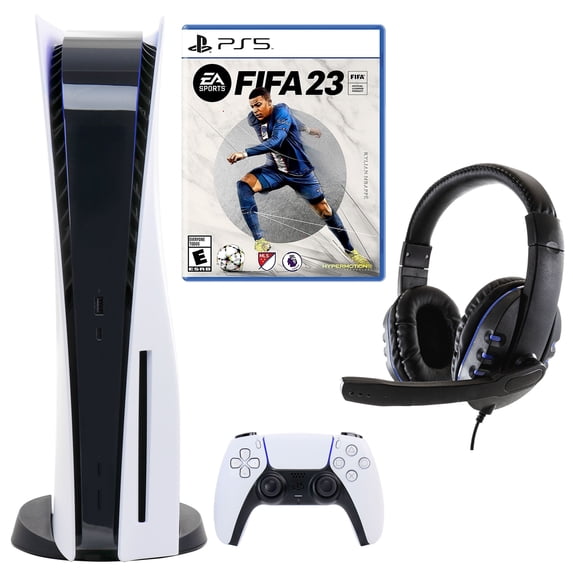 Sony PlayStation 5 Core Console with Fifa 23 Game and Universal Headset ...
