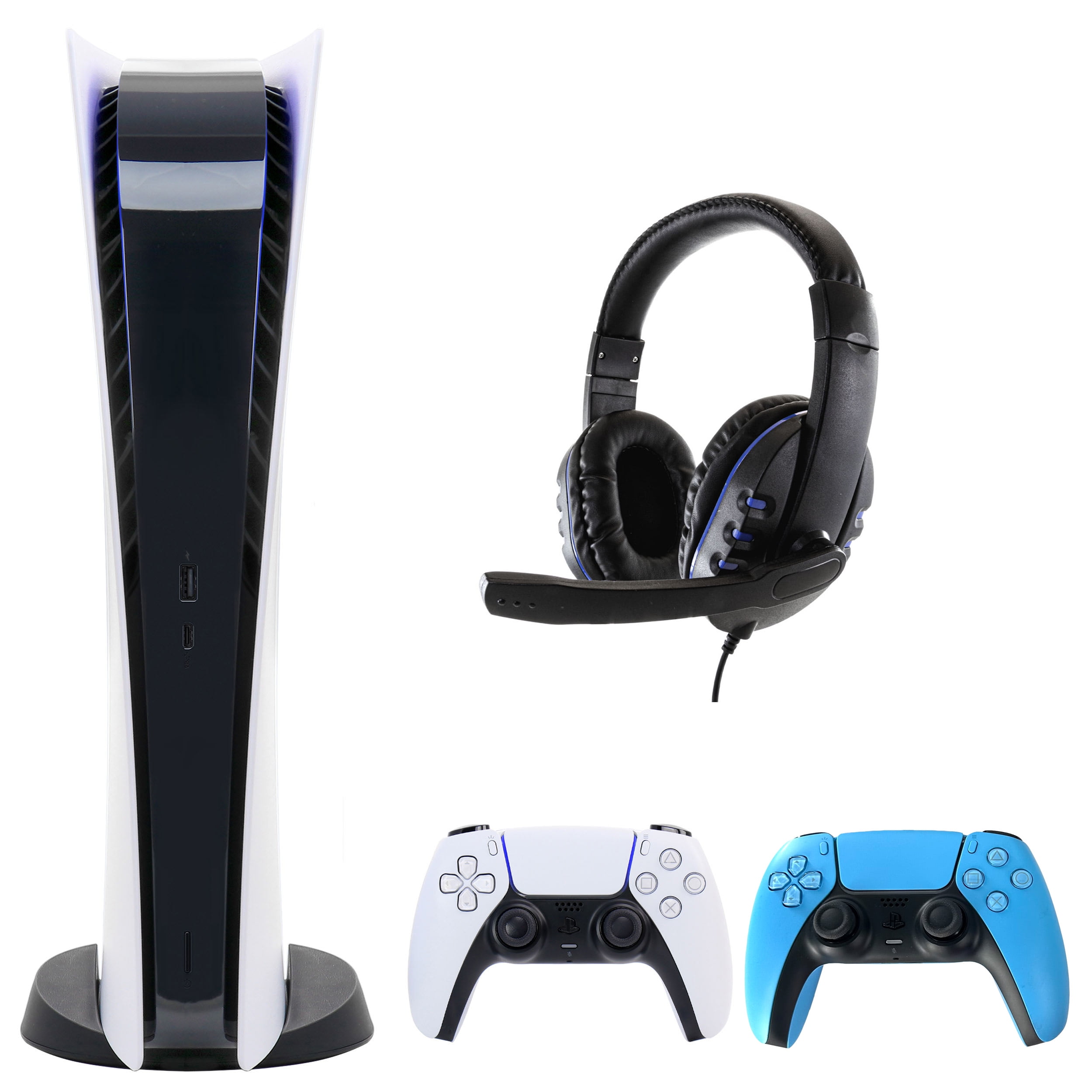 Sony PlayStation 5 Digital Console with Extra Blue Dualsense Controller ...