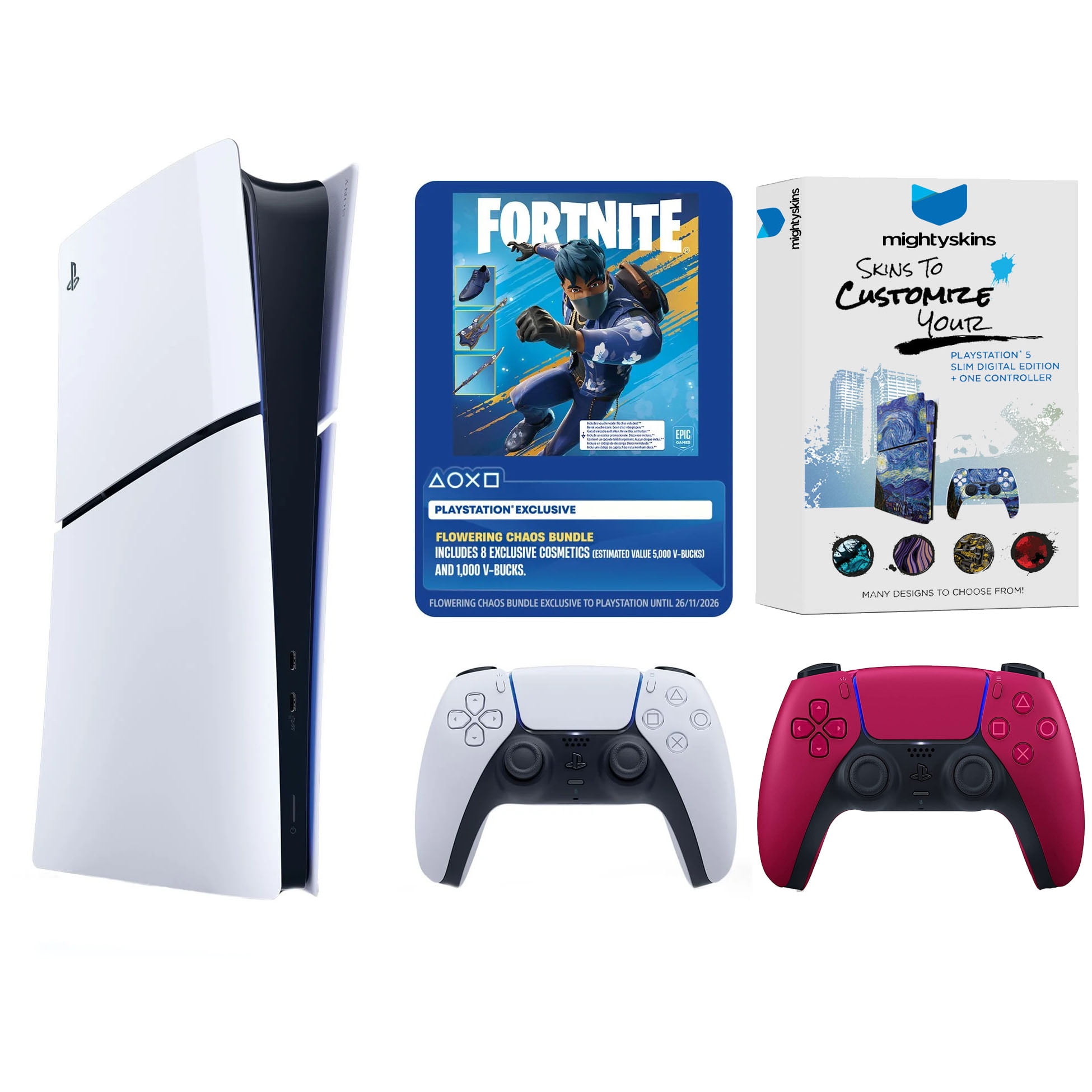 Sony PlayStation 5 Digital Fortnite Flowering Chaos Bundle with Extra ...