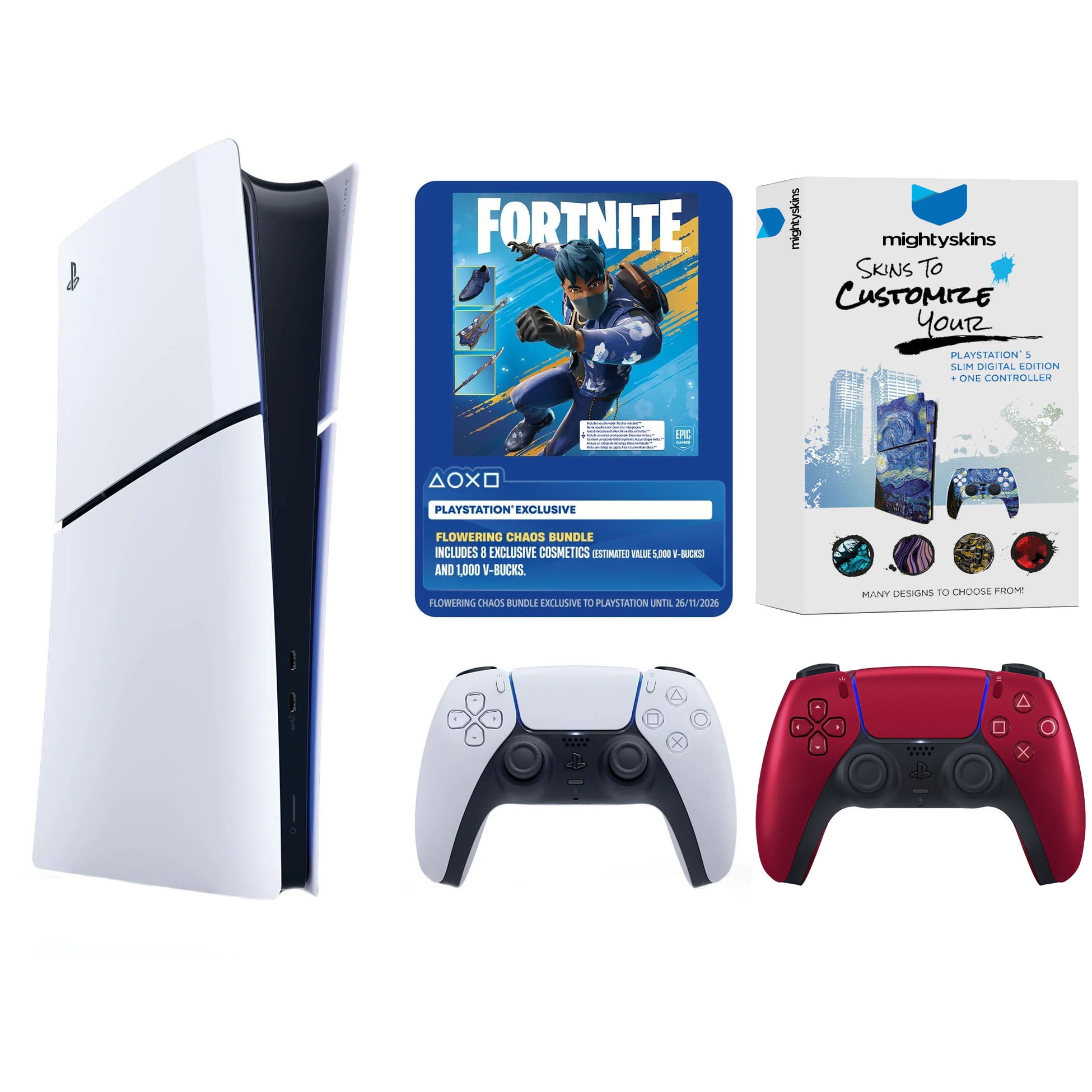 Sony PlayStation 5 Digital Fortnite Flowering Chaos Bundle with Extra ...