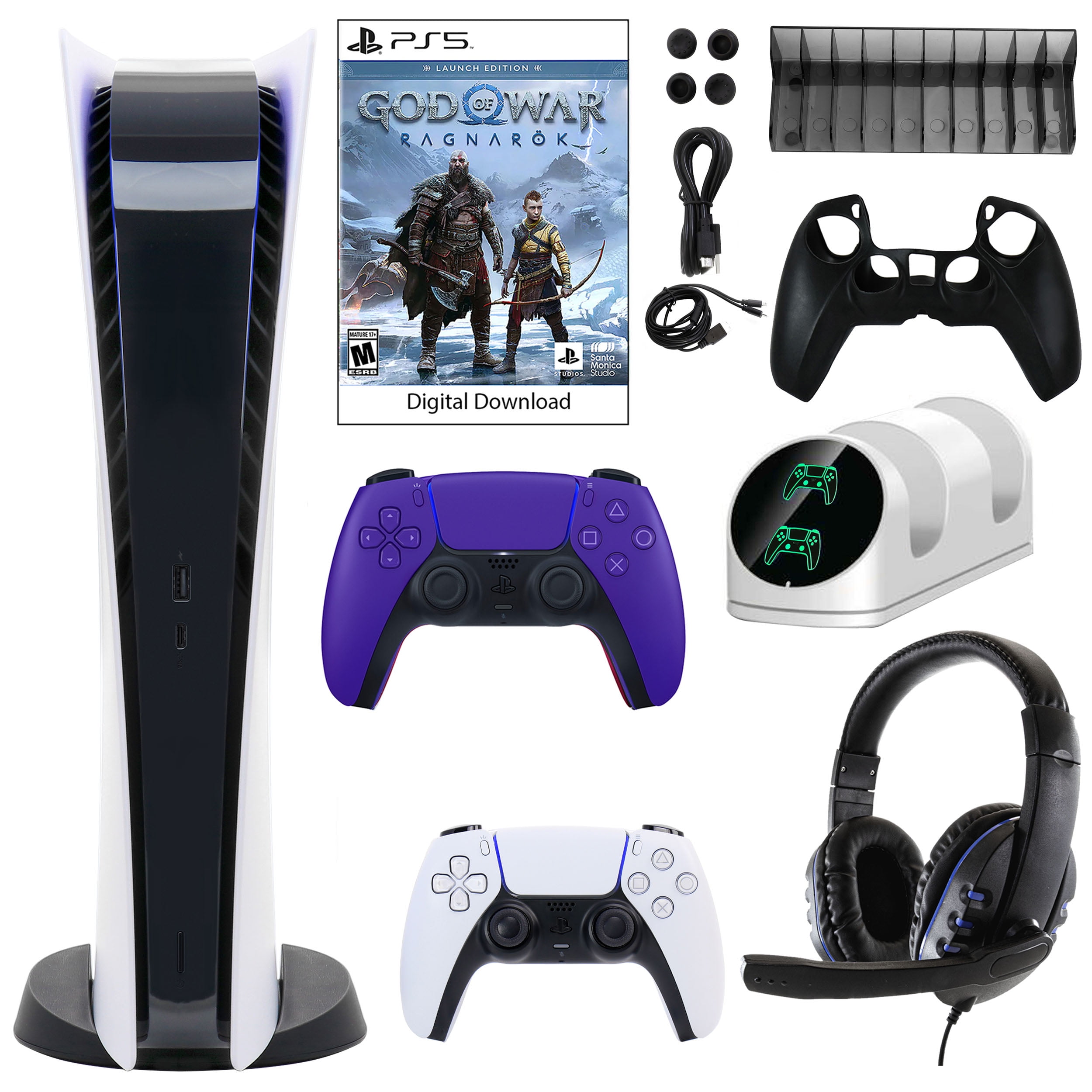 Sony PlayStation 5 Digital Console with God of War: Ragnarok Download ...
