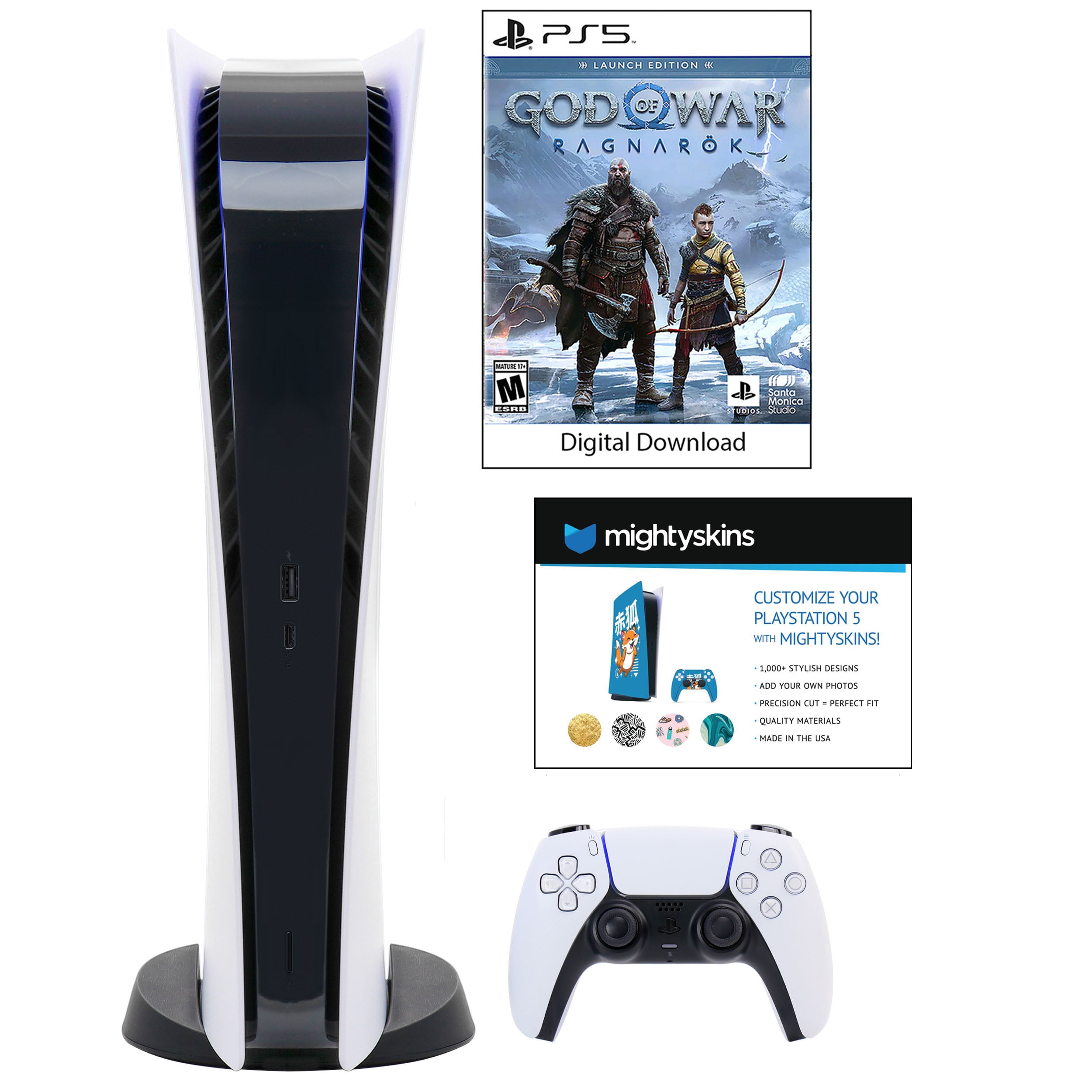 Sony PlayStation 5 Digital GOW: Ragnarok Console with Skins Voucher - Walmart.com