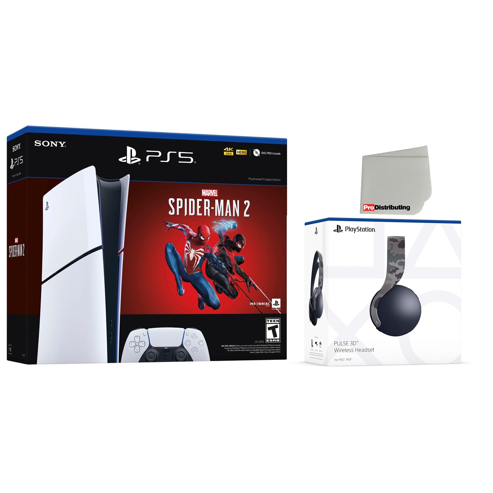 Sony PlayStation 5 Digital Slim Marvel’s Spider-Man 2 Bundle with Gray ...