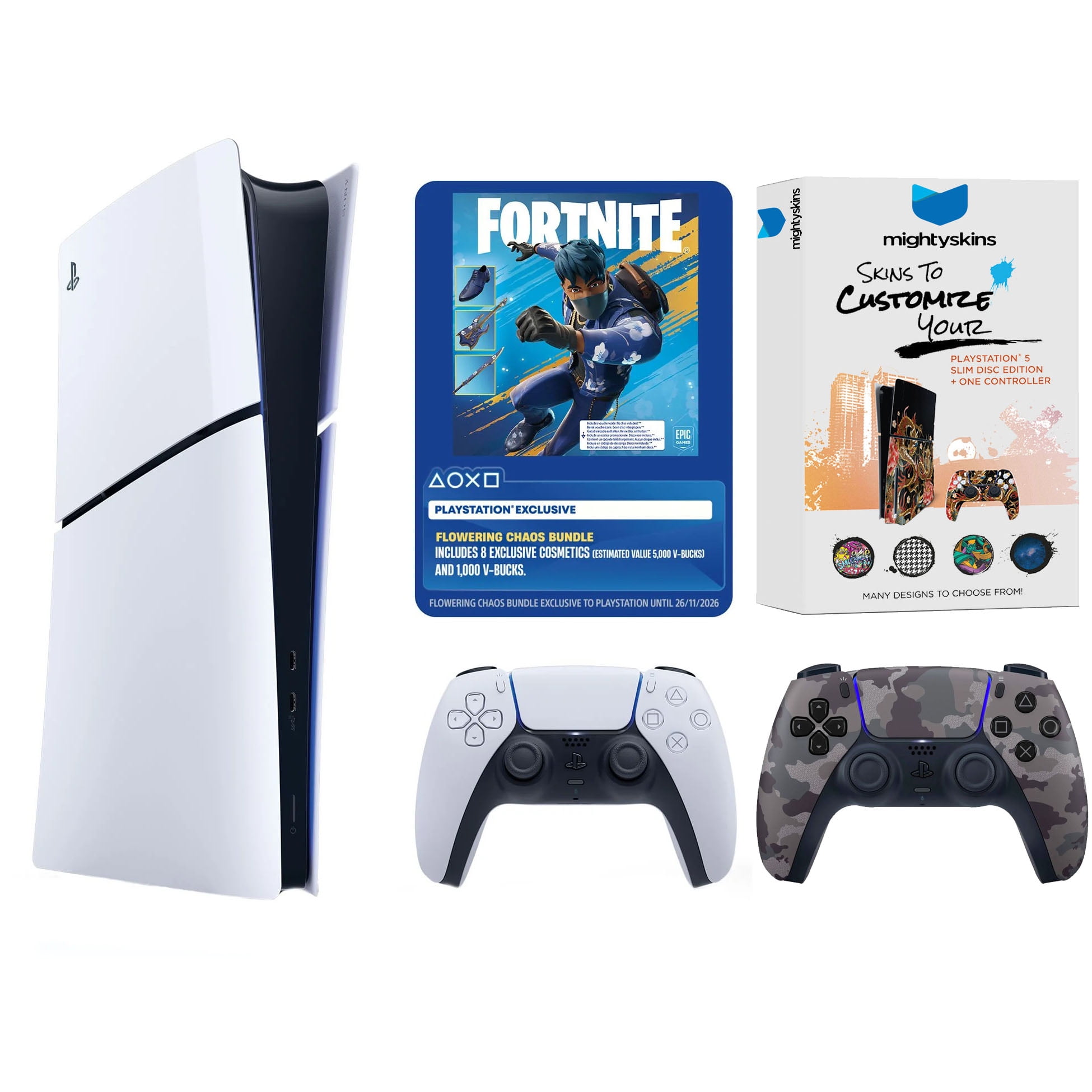 Sony PlayStation 5 Disc Fortnite Flowering Chaos Bundle with Extra ...
