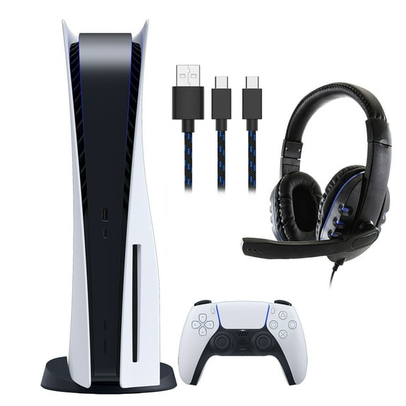 Sony PlayStation 5 Disc Version Console with Dual Charging Cable and ...